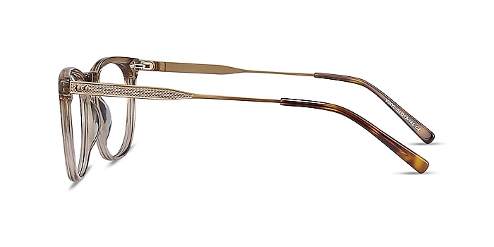 Vinyl Square Clear Brown Full Rim Eyeglasses Eyebuydirect Canada