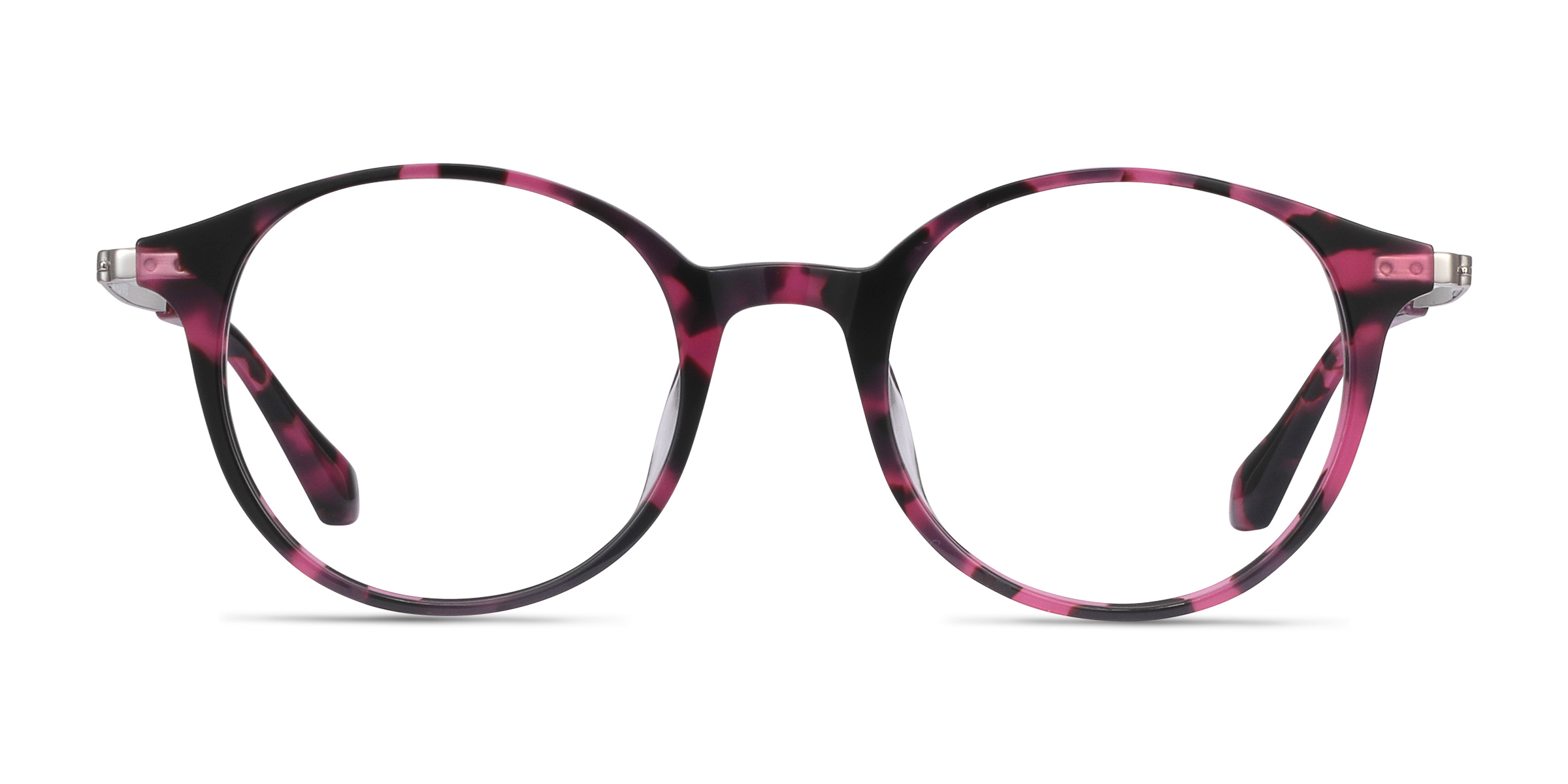 Jude Round Pink Tortoise Glasses for Women | Eyebuydirect