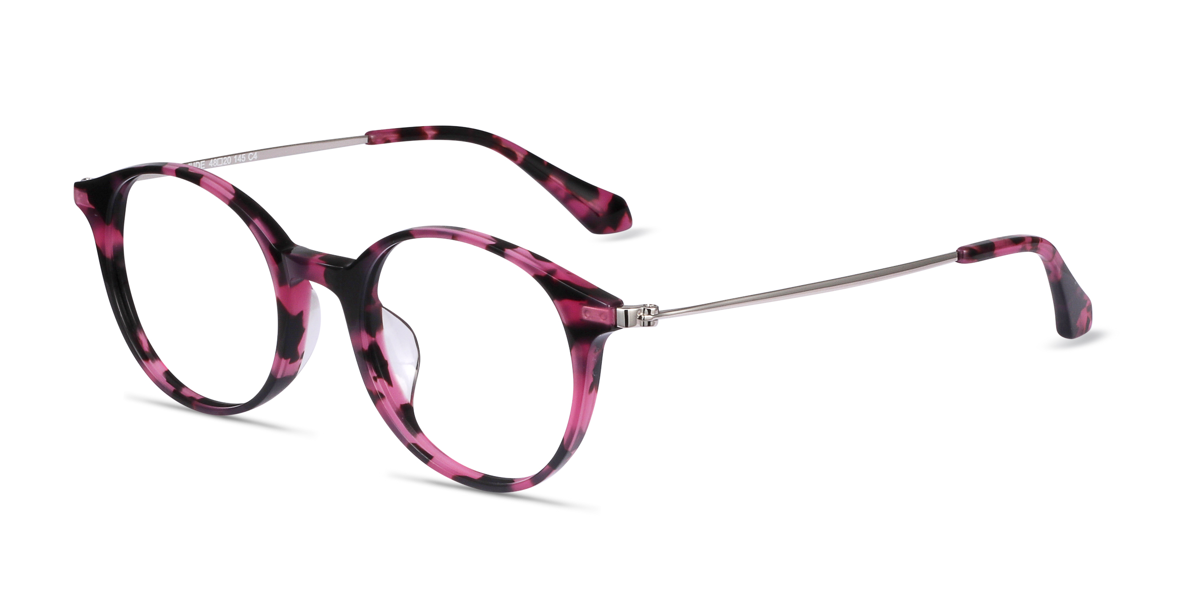Jude Round Pink Tortoise Glasses for Women | Eyebuydirect