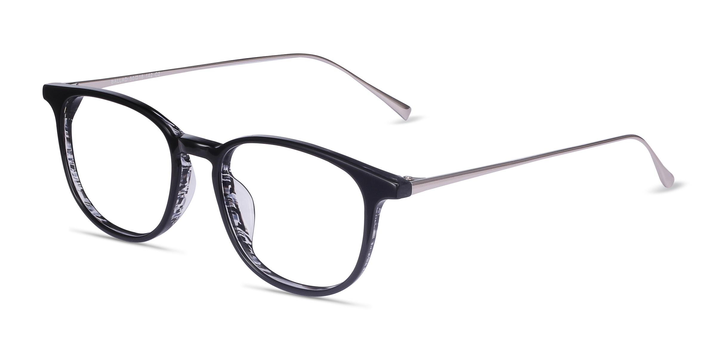 Ballad Black Clear Full Rim Eyeglasses | Eyebuydirect