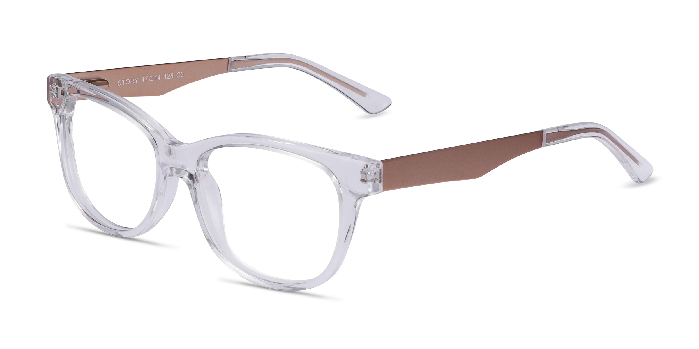 Story Cat Eye Clear Full Rim Eyeglasses | Eyebuydirect