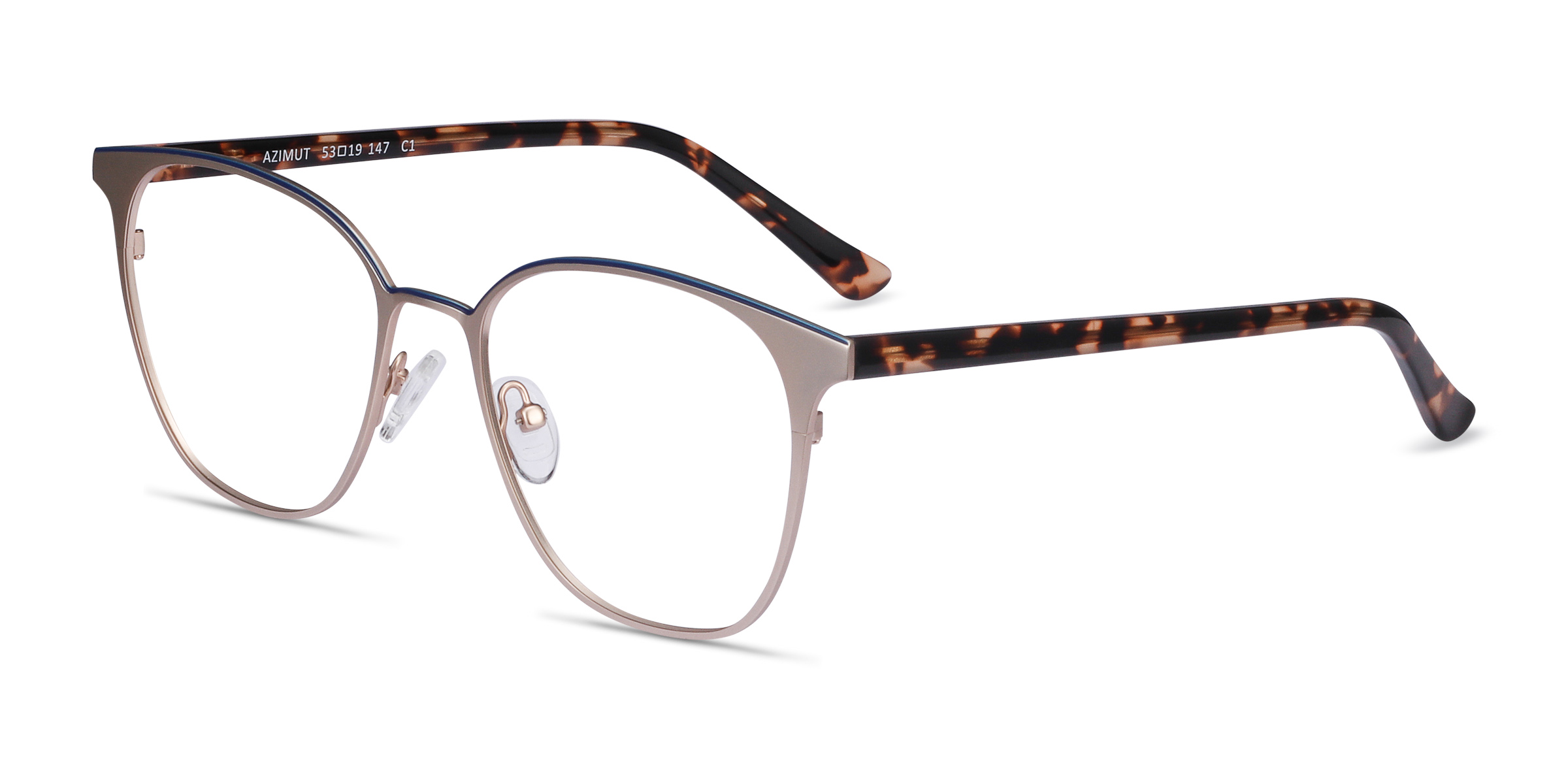 Azimut Square Gold Full Rim Eyeglasses | Eyebuydirect