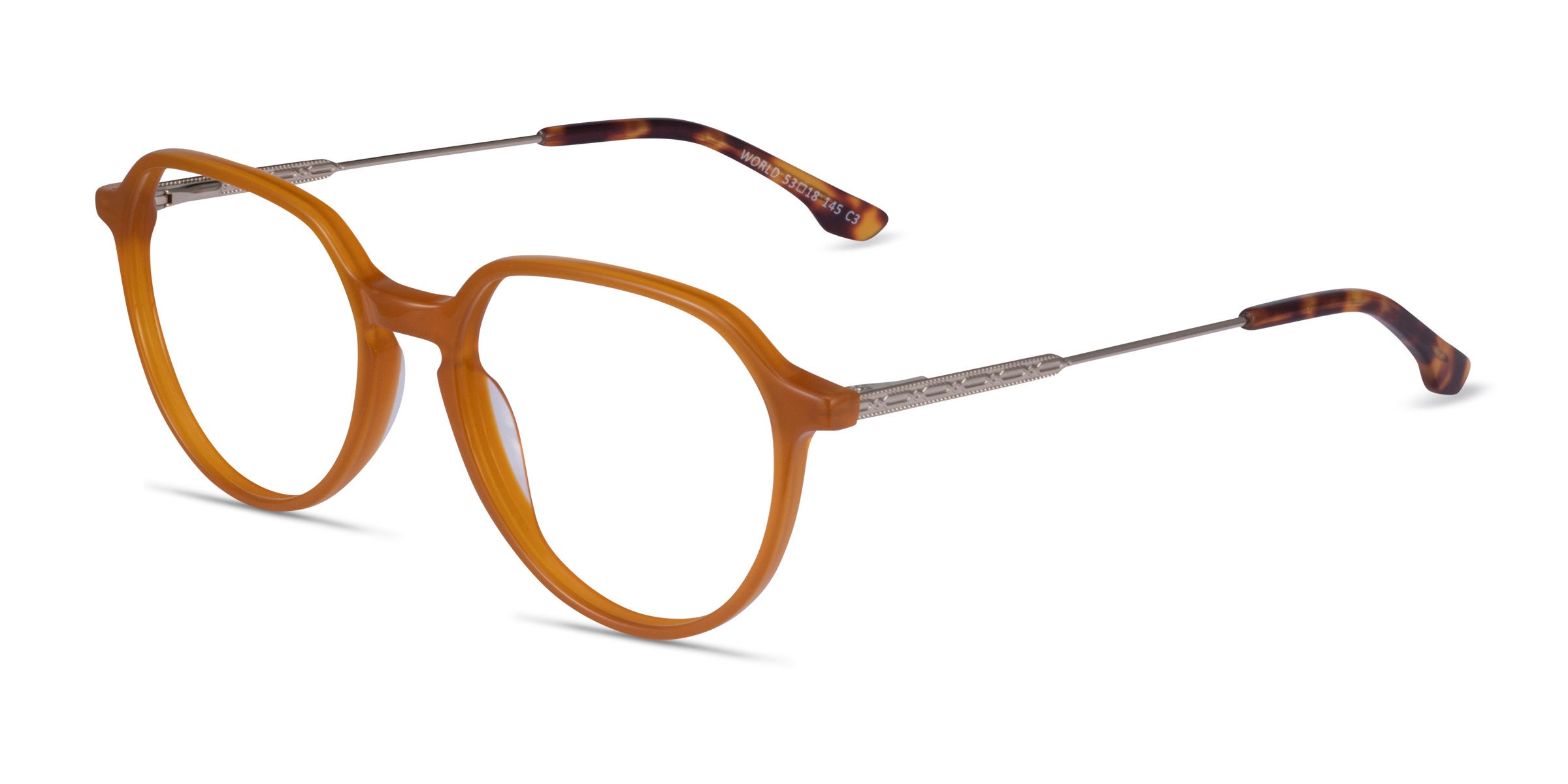 World Round Orange Full Rim Eyeglasses | Eyebuydirect Canada