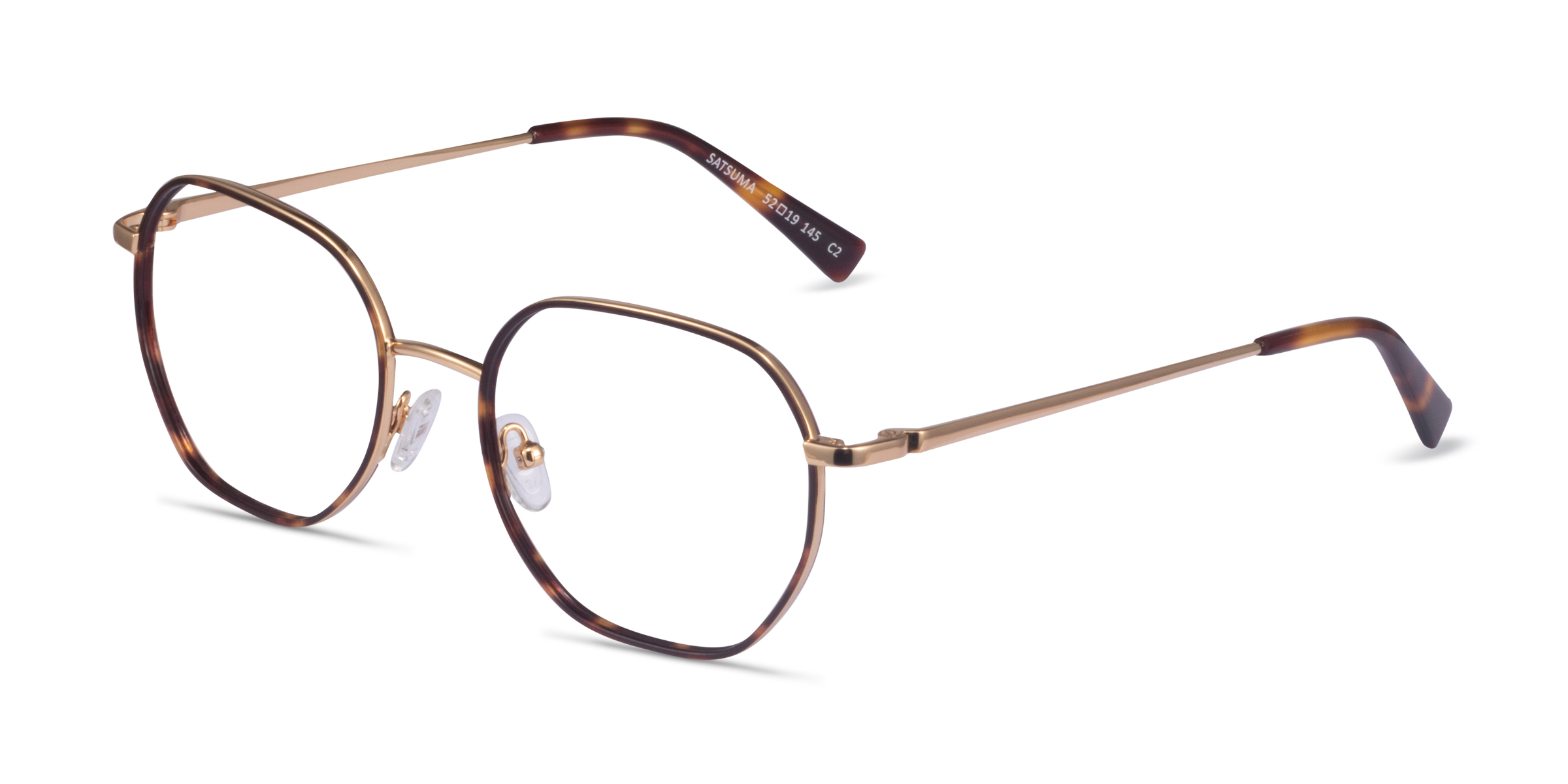 Satsuma Geometric Tortoise Gold Full Rim Eyeglasses Eyebuydirect