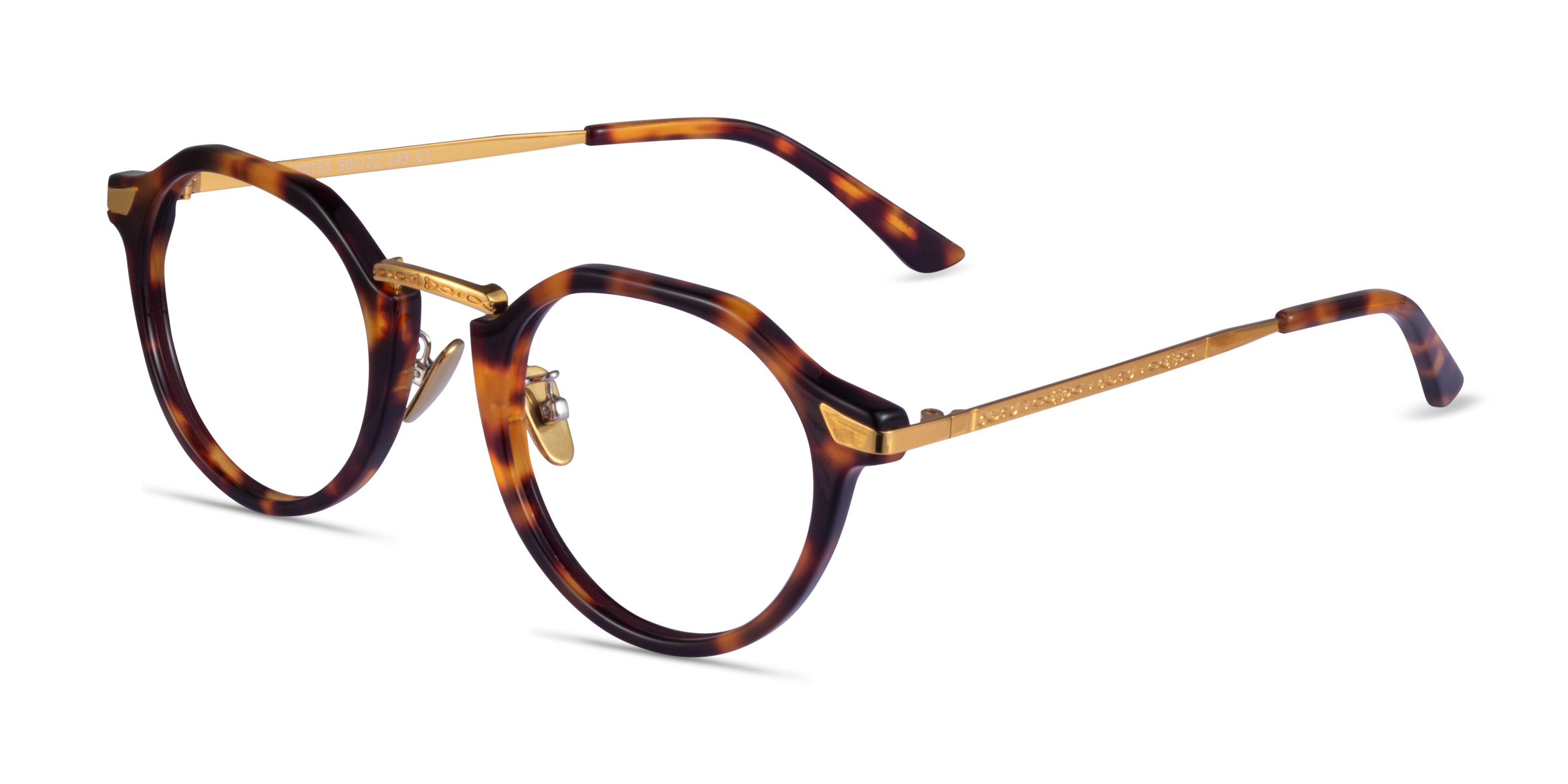 Yates Geometric Tortoise Gold Full Rim Eyeglasses Eyebuydirect