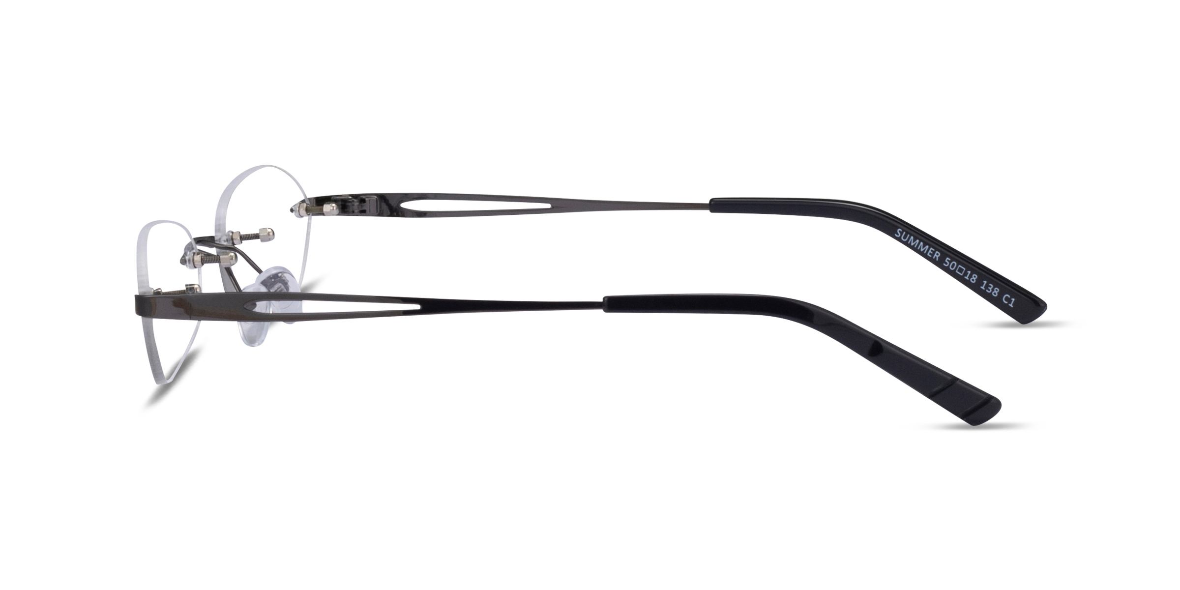Summer Oval Gunmetal Rimless Eyeglasses | Eyebuydirect