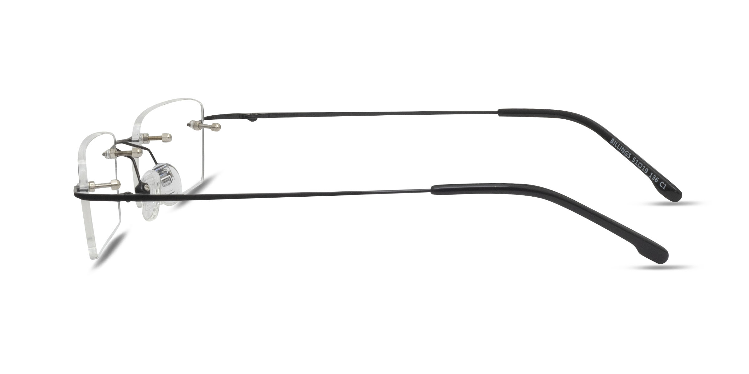 Billings Rectangle Black Rimless Eyeglasses | Eyebuydirect
