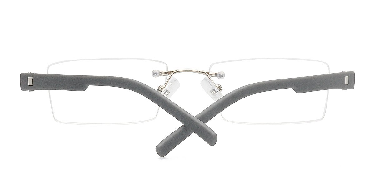 Hays Rectangle Silver Rimless Eyeglasses | Eyebuydirect Canada