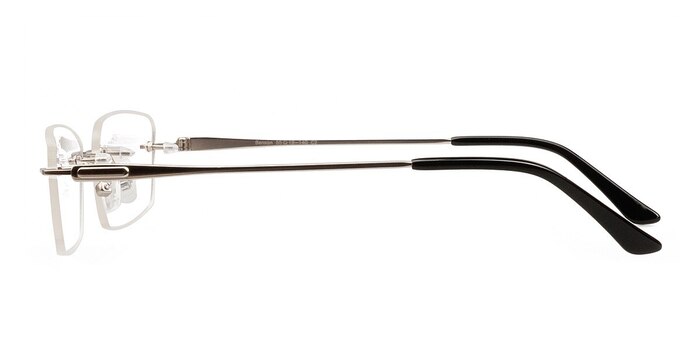 Benson Rectangle Silver Rimless Eyeglasses | Eyebuydirect