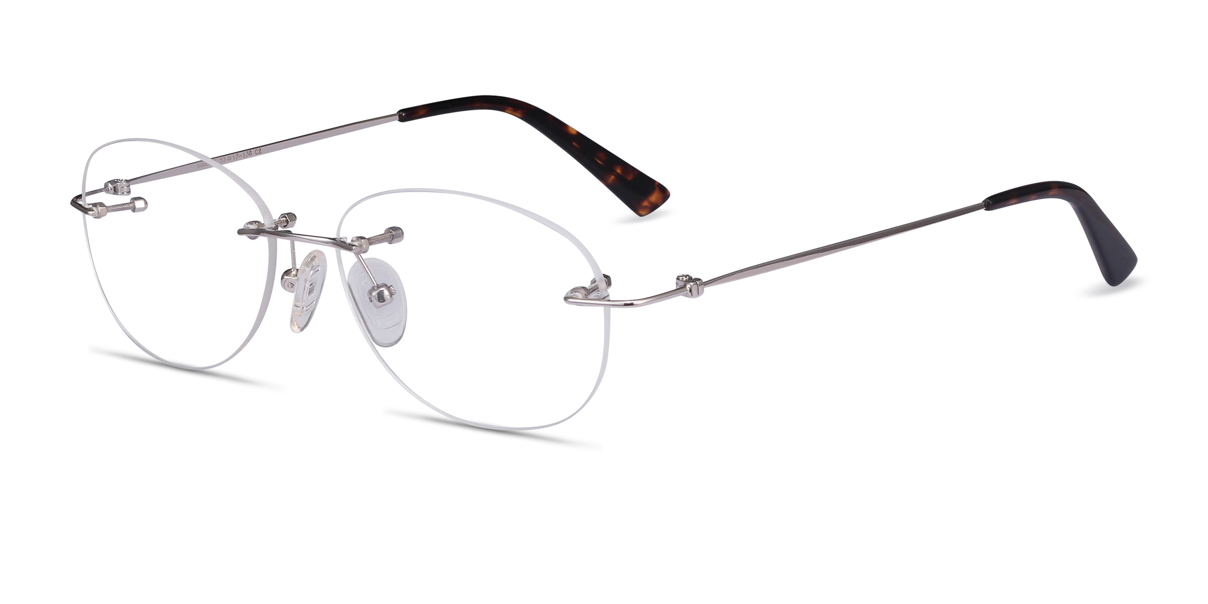 Market Oval Silver Rimless Eyeglasses | Eyebuydirect Canada