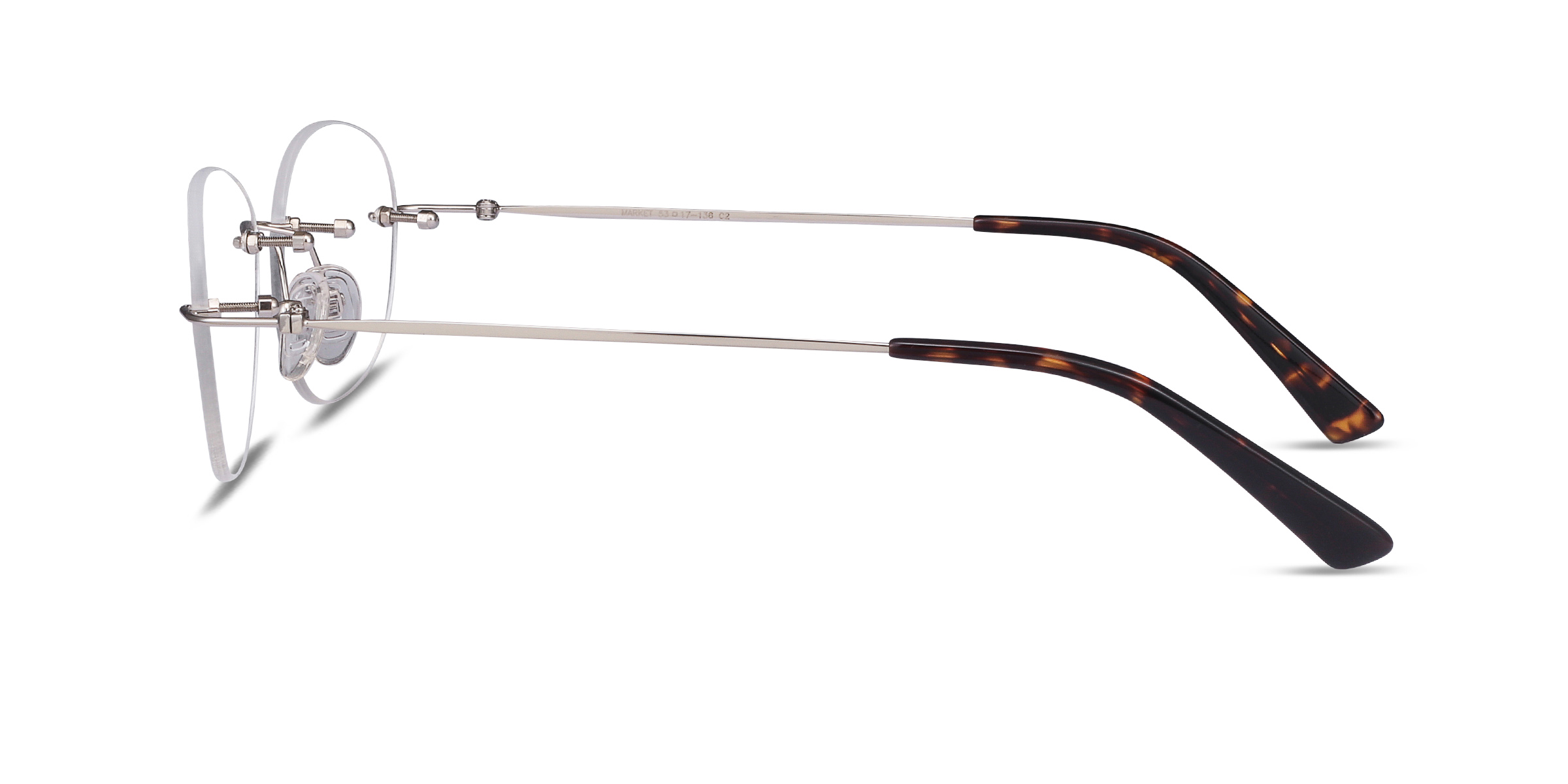 Market Oval Silver Rimless Eyeglasses | Eyebuydirect Canada