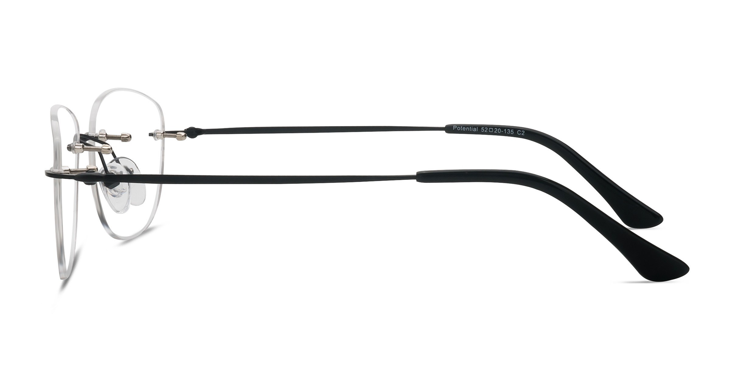 Potential Oval Black Rimless Eyeglasses | Eyebuydirect