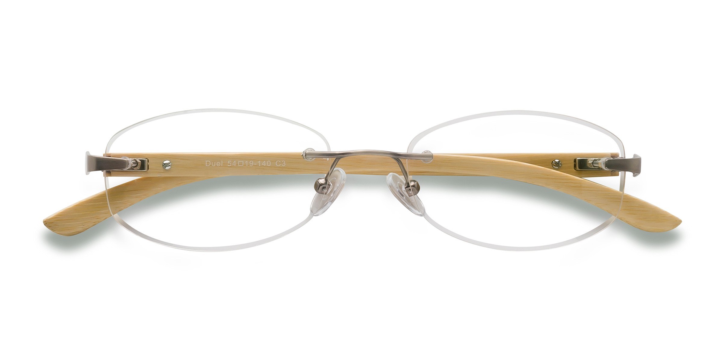 Duel Oval Silver Yellow Rimless Eyeglasses | Eyebuydirect
