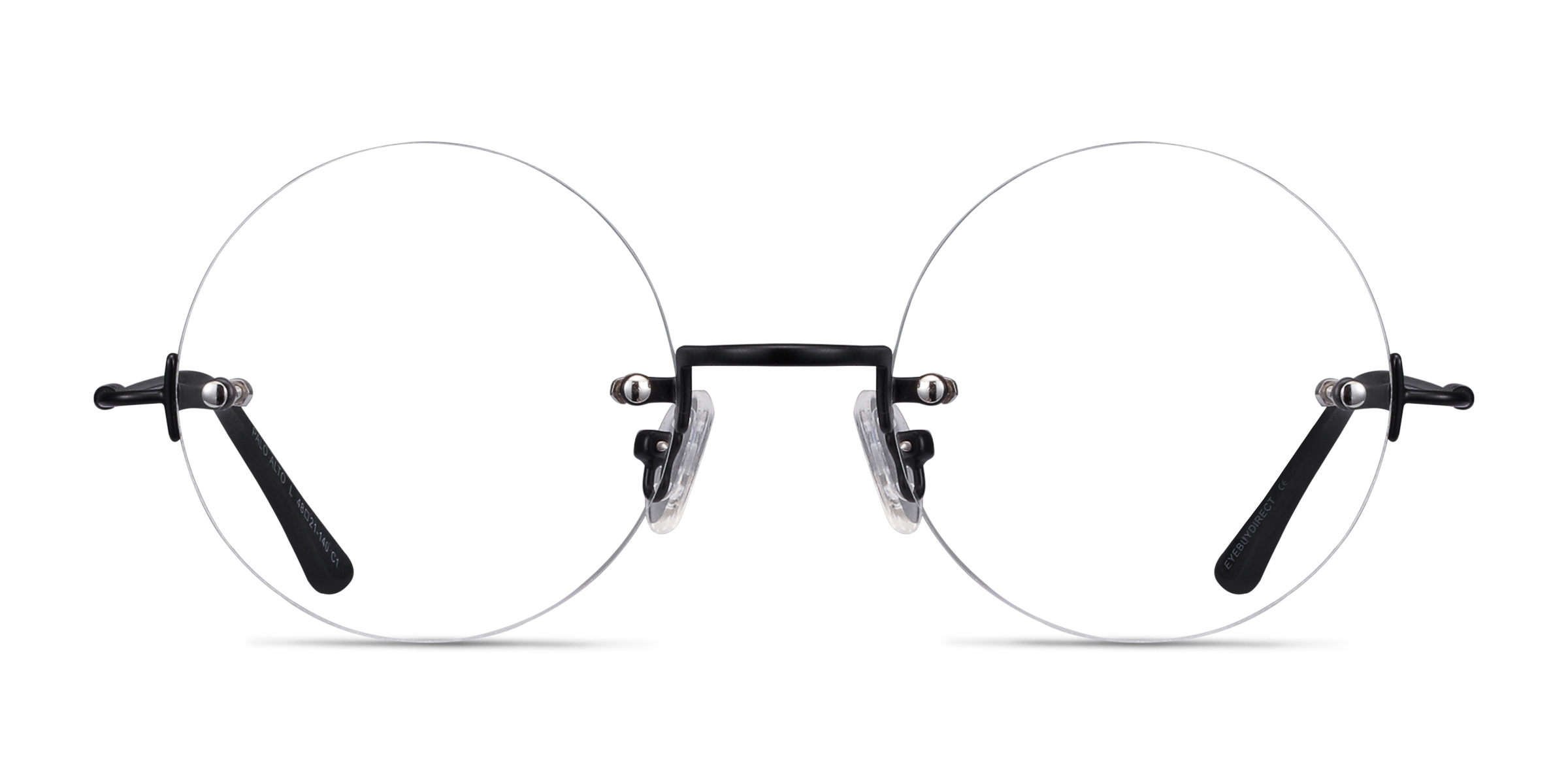 Palo Alto Round Black Rimless Eyeglasses | Eyebuydirect