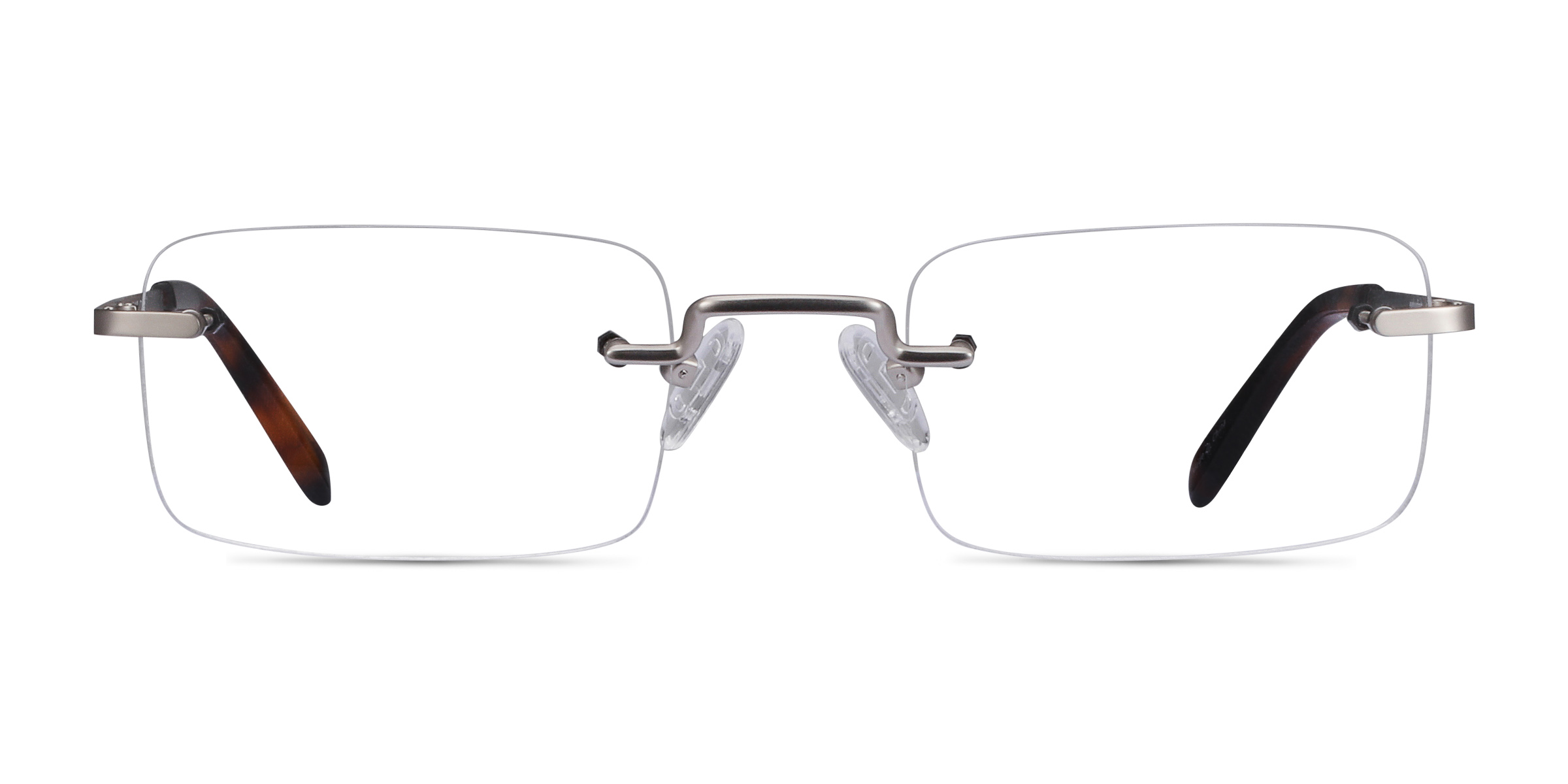 Simplicity Rectangle Silver Rimless Eyeglasses | Eyebuydirect