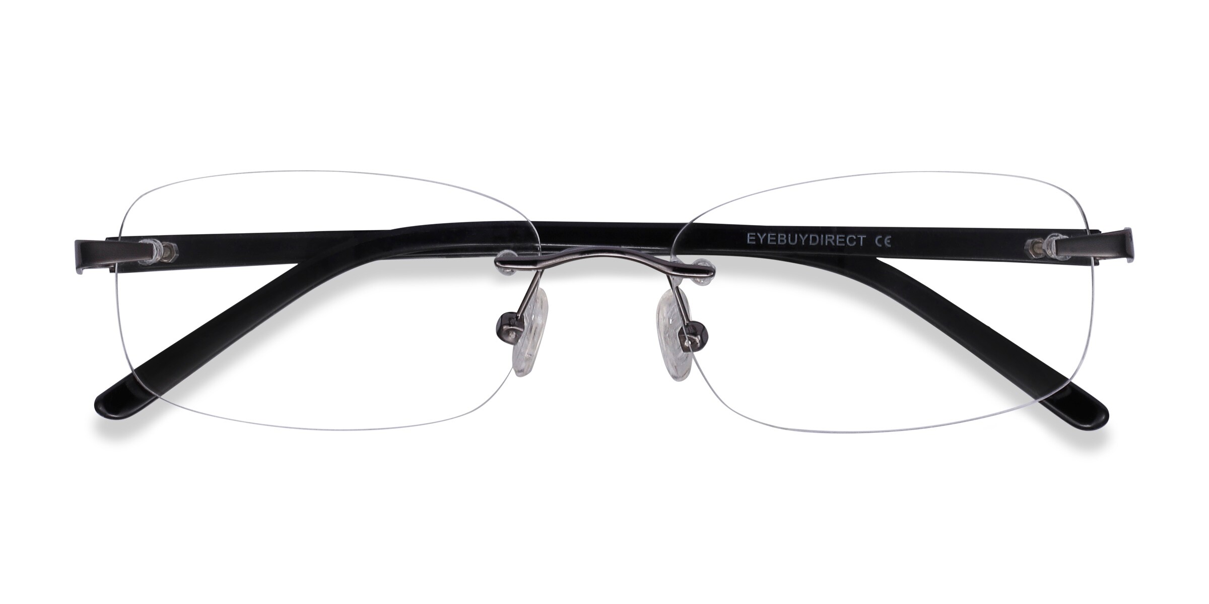 Limitless Rectangle Gunmetal Rimless Eyeglasses | Eyebuydirect Canada