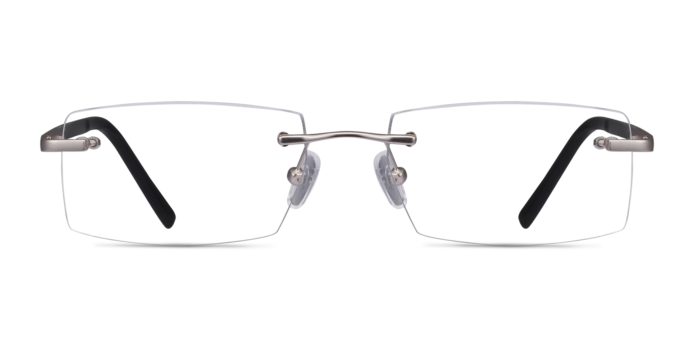 Collector Rectangle Silver Rimless Eyeglasses | Eyebuydirect Canada
