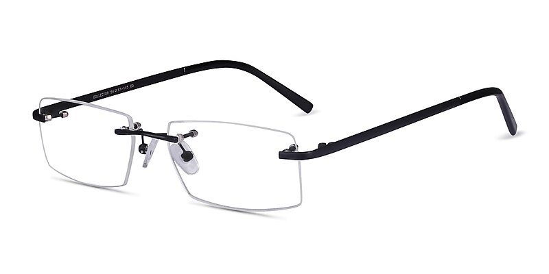 Collector Rectangle Black Rimless Eyeglasses Eyebuydirect Canada