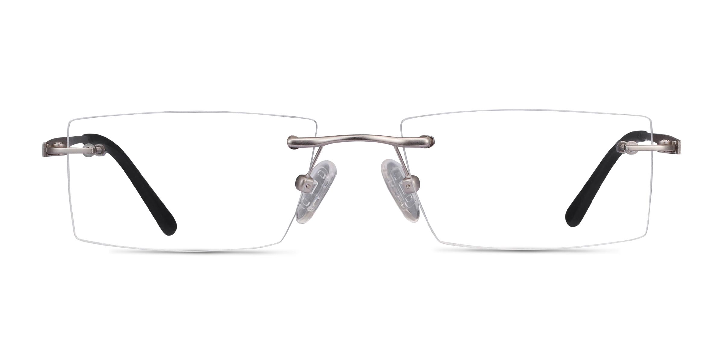 Primo Rectangle Silver Rimless Eyeglasses | Eyebuydirect