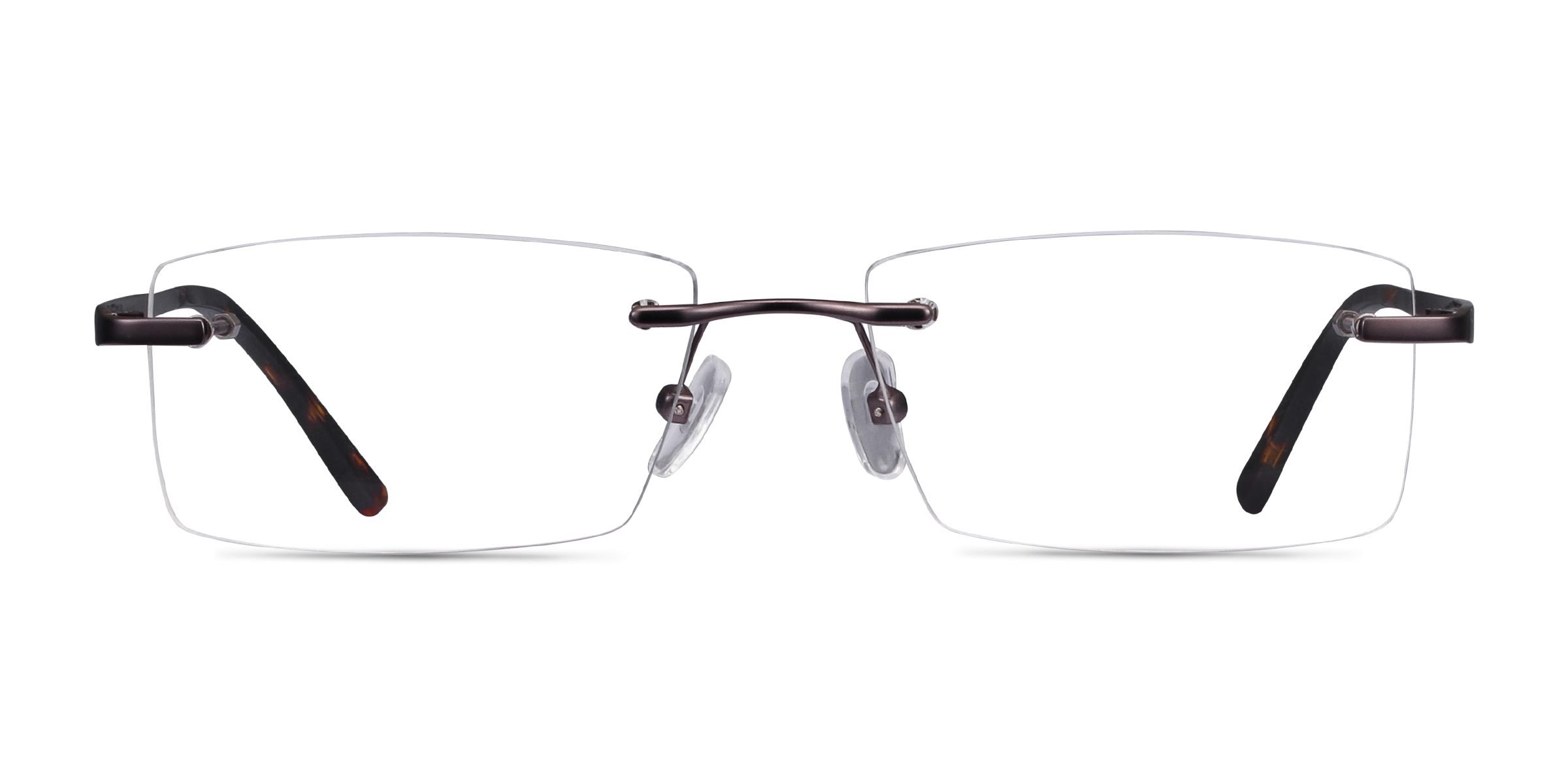 Noble Rectangle Gunmetal Rimless Eyeglasses | Eyebuydirect