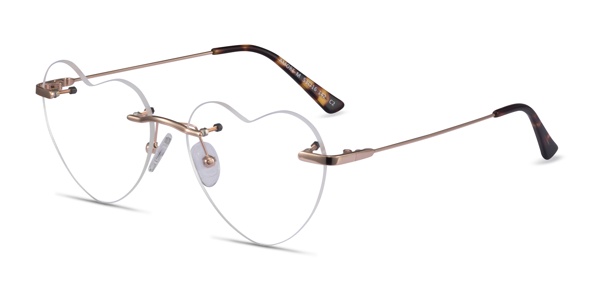 Amore Heart Rose Gold Glasses for Women | Eyebuydirect