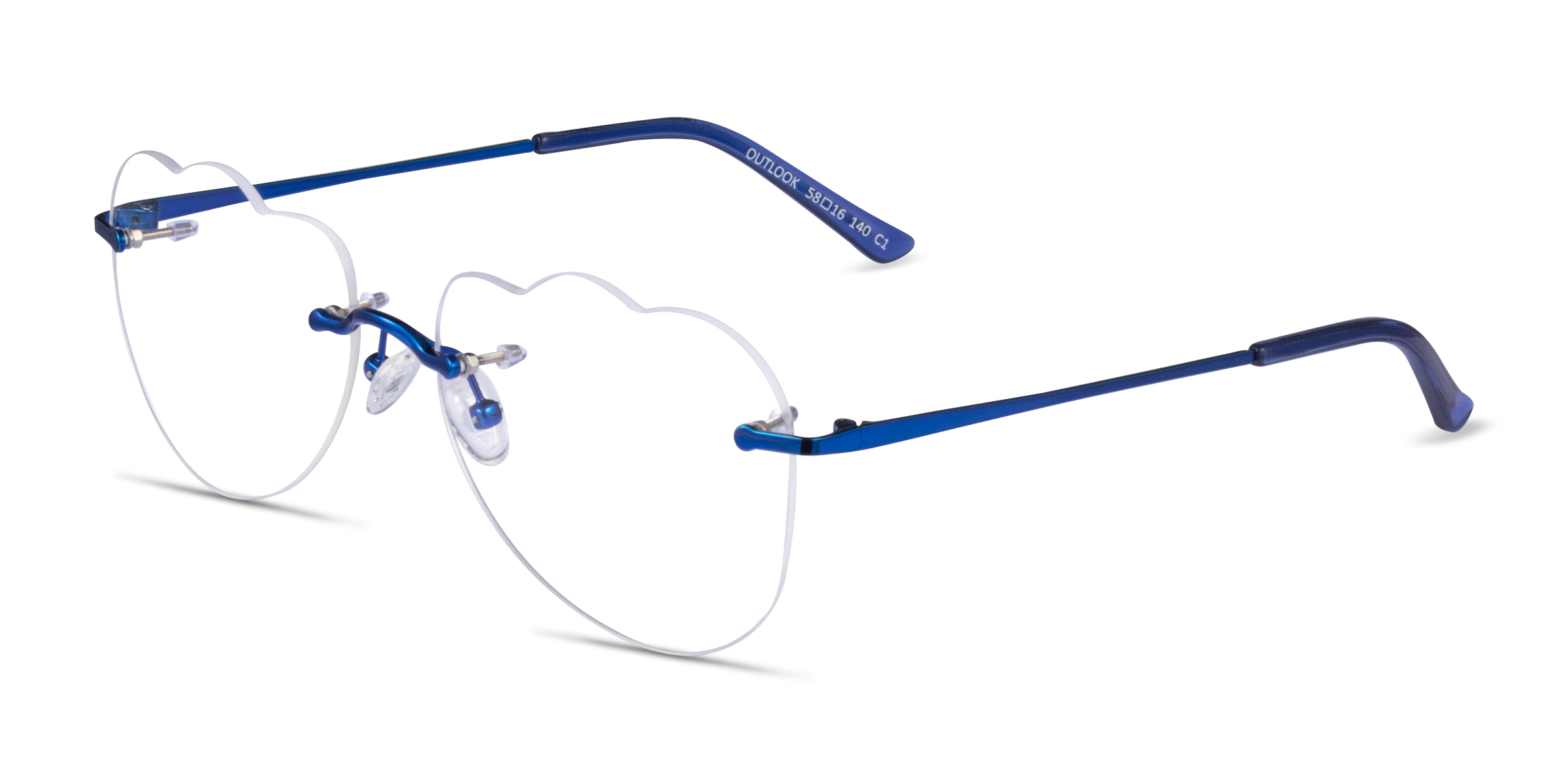 Outlook Geometric Blue Glasses for Women | Eyebuydirect