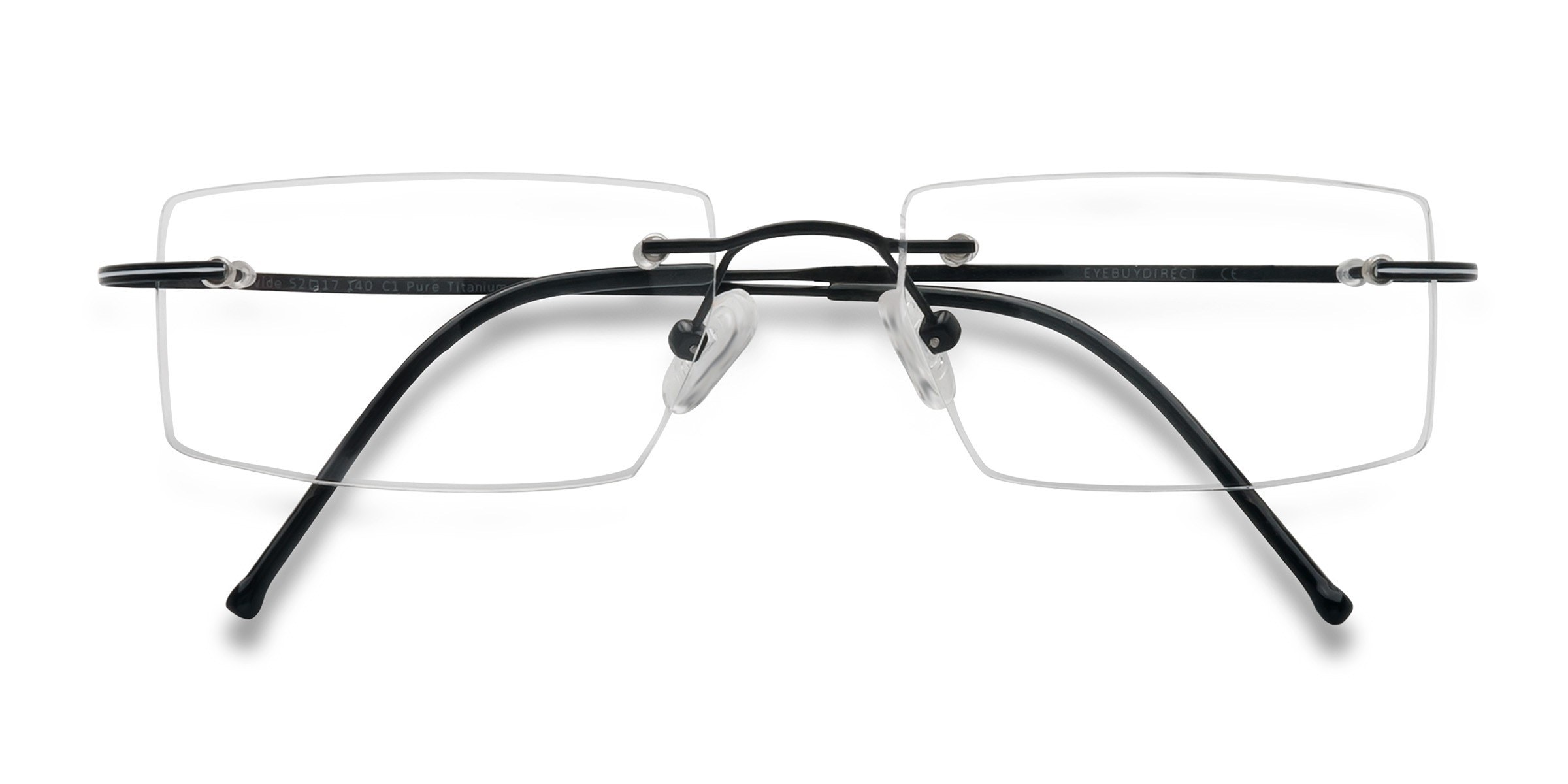 Divide Rectangle Black Rimless Eyeglasses | Eyebuydirect Canada