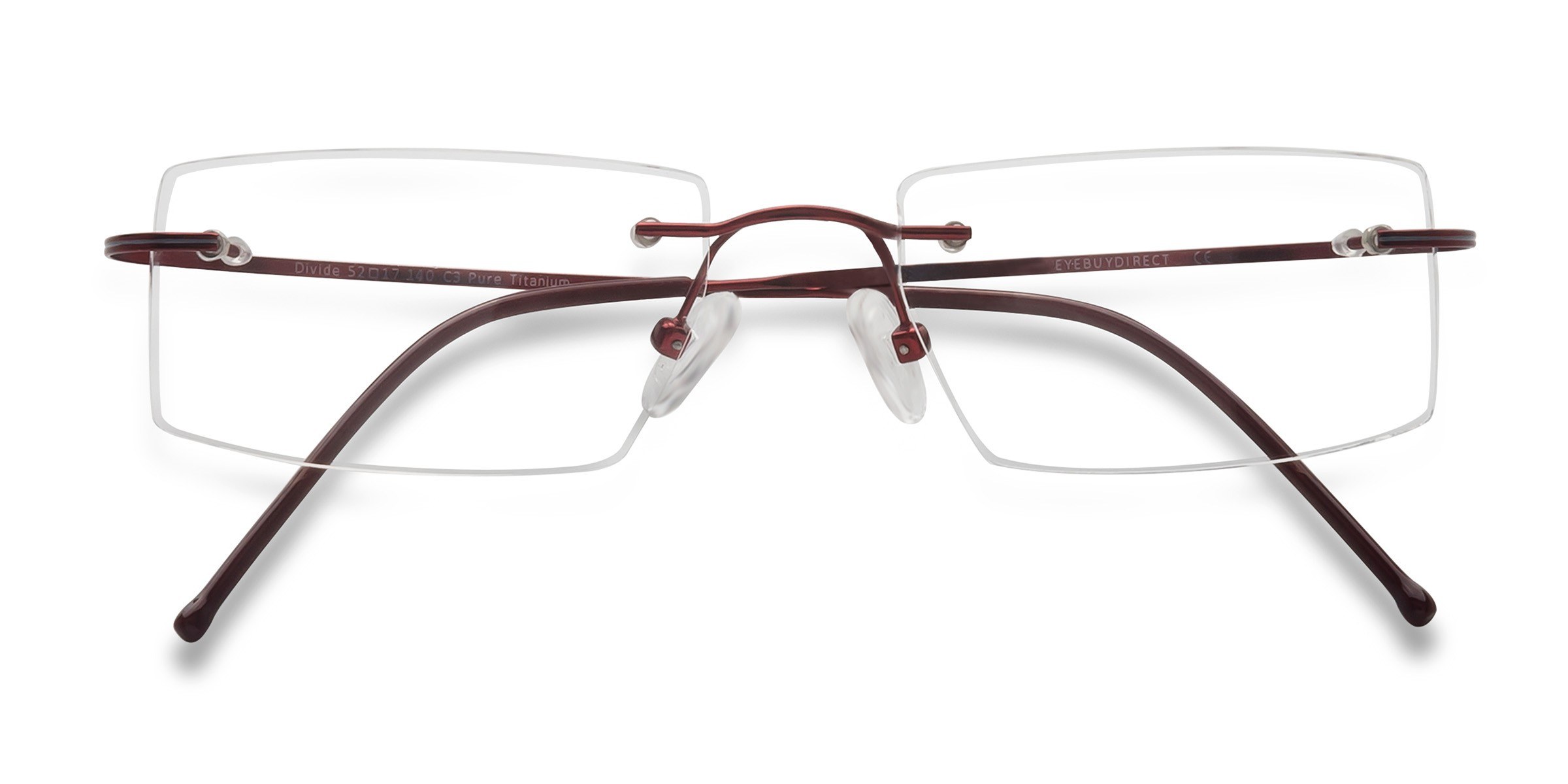 Divide Rectangle Red Glasses for Women | Eyebuydirect