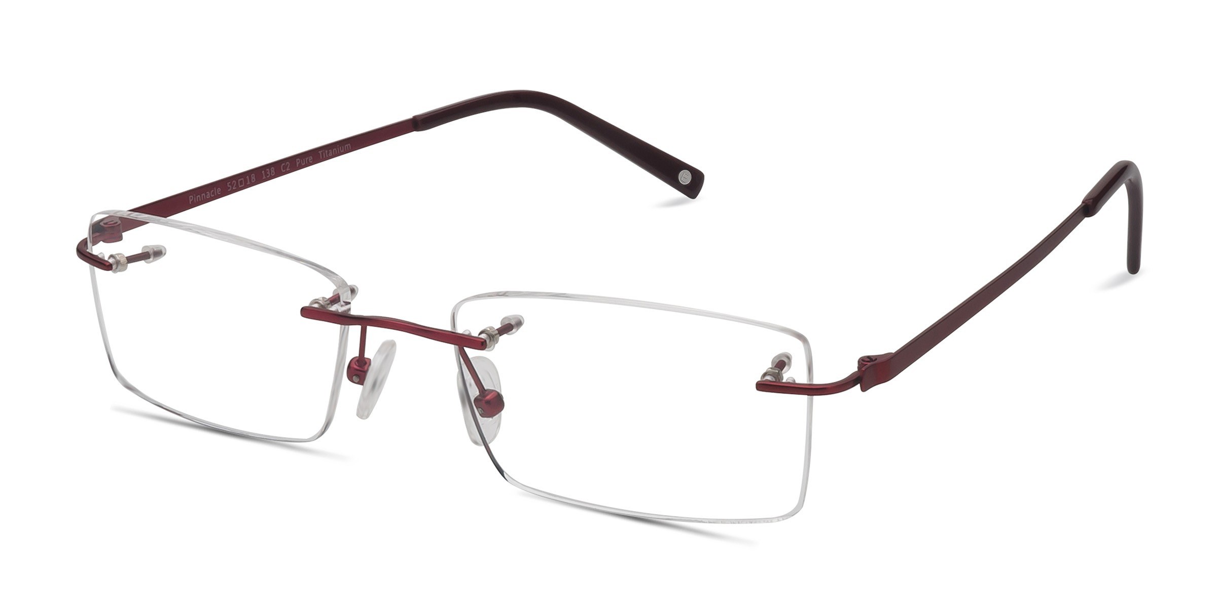Pinnacle Rectangle Red Glasses for Women | Eyebuydirect
