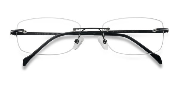 Trinity Rectangle Black Rimless Eyeglasses | Eyebuydirect