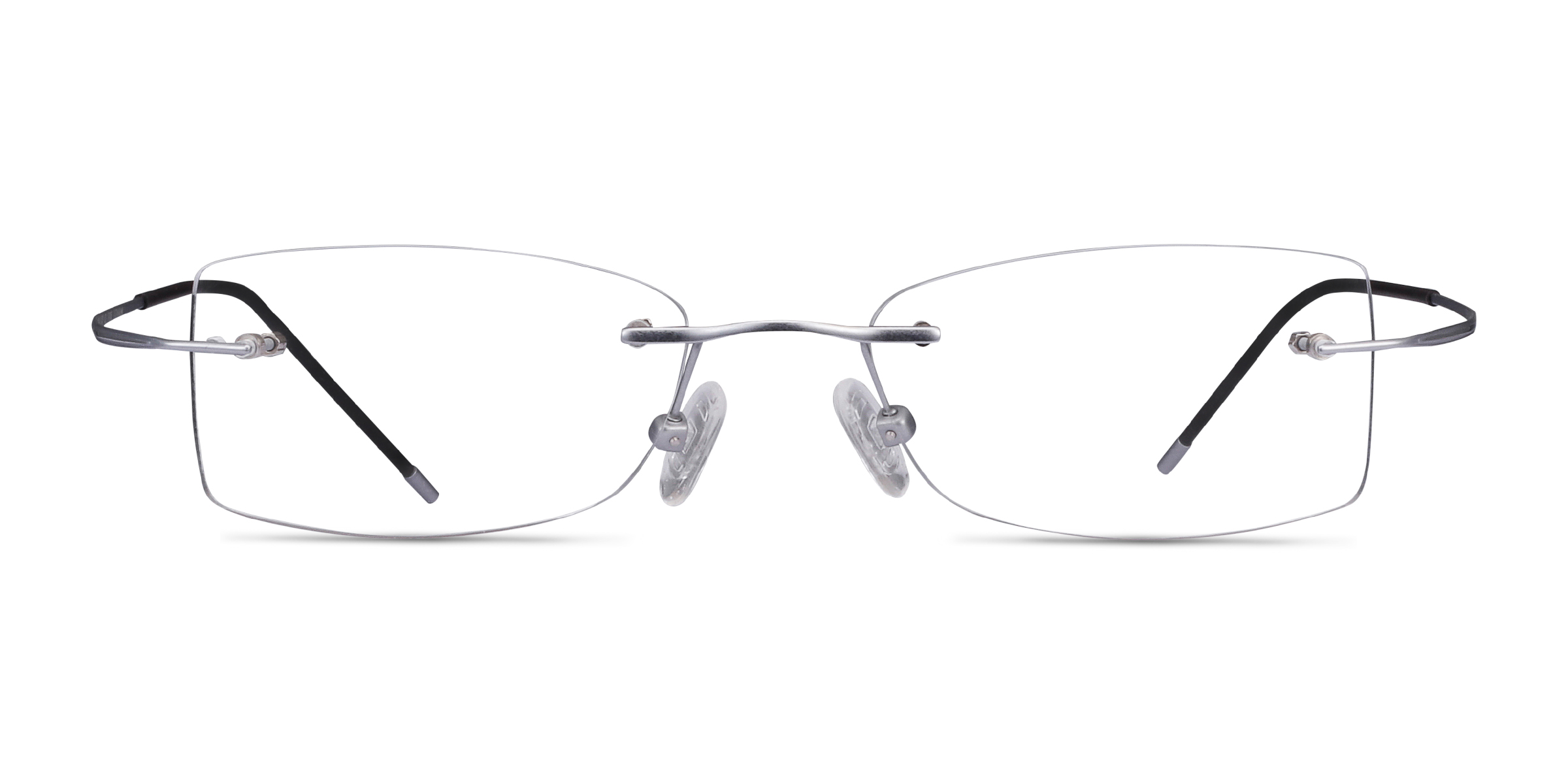 Giroux Rectangle Silver Rimless Eyeglasses | Eyebuydirect