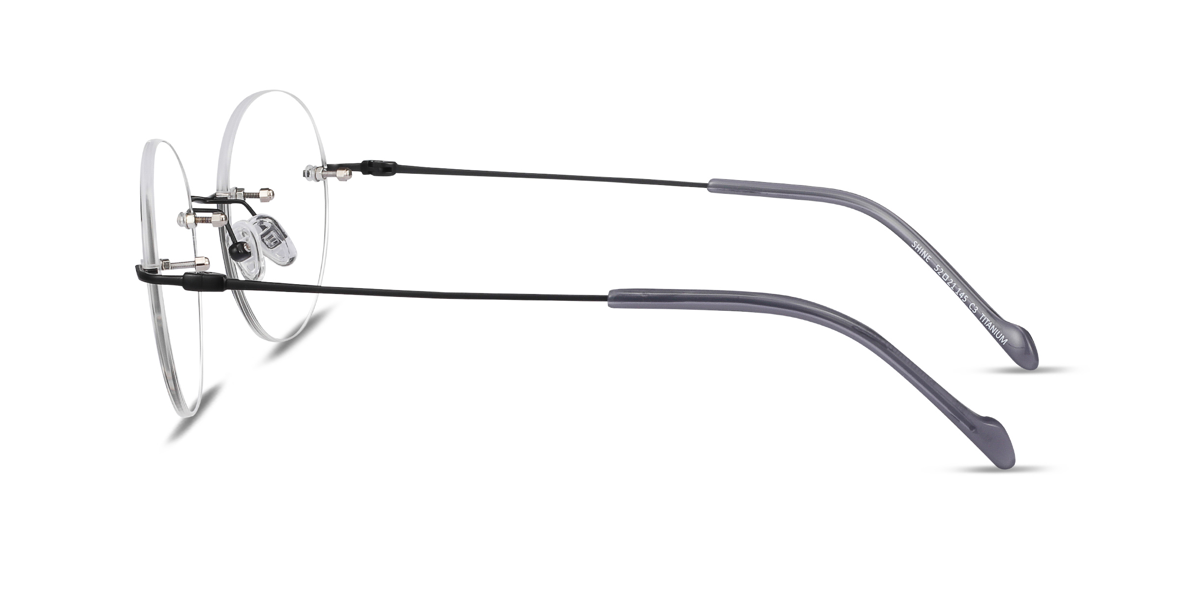 Shine Round Black Rimless Eyeglasses | Eyebuydirect