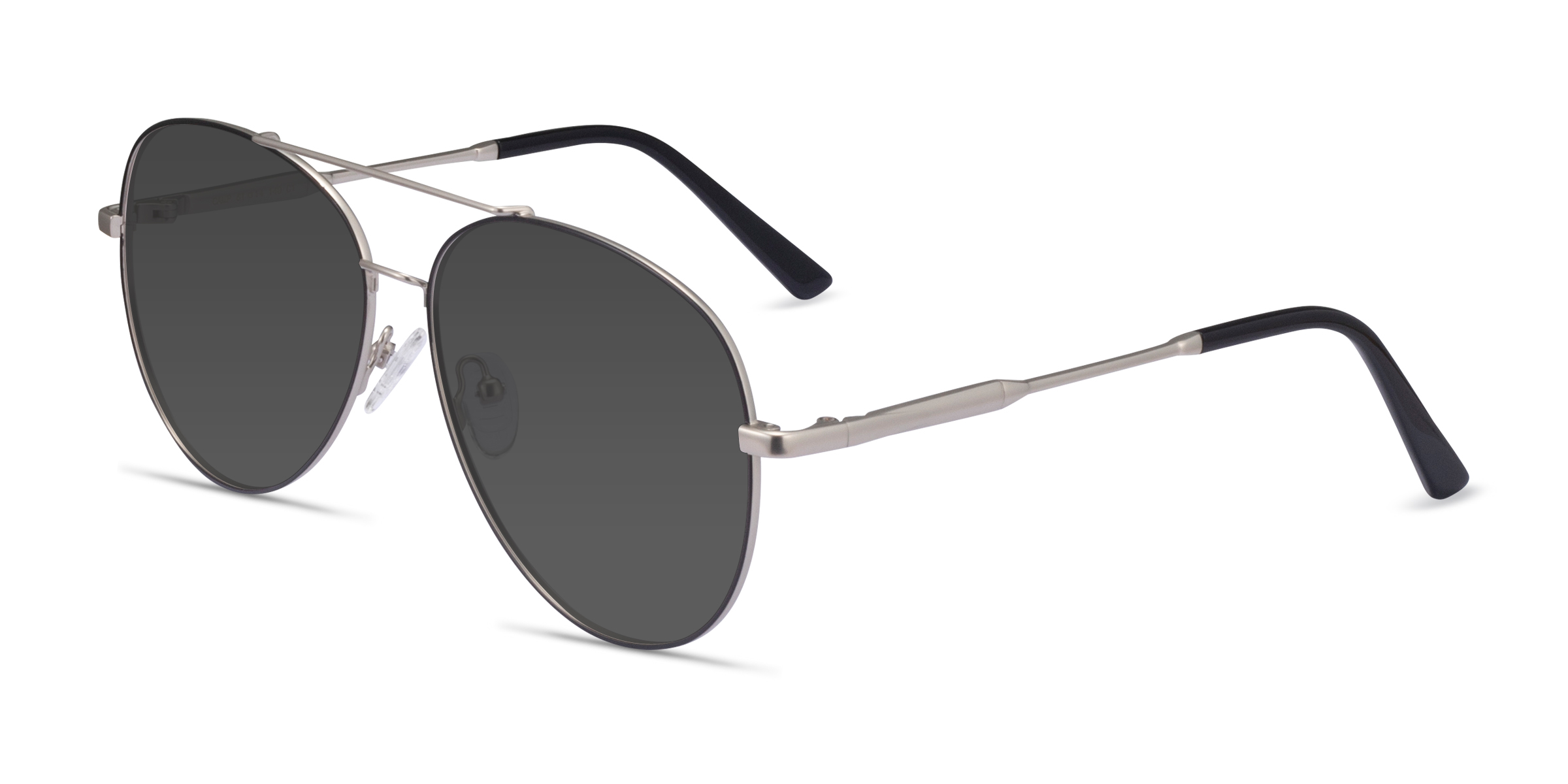 Camp - Aviator Black Silver Frame Prescription Sunglasses | Eyebuydirect