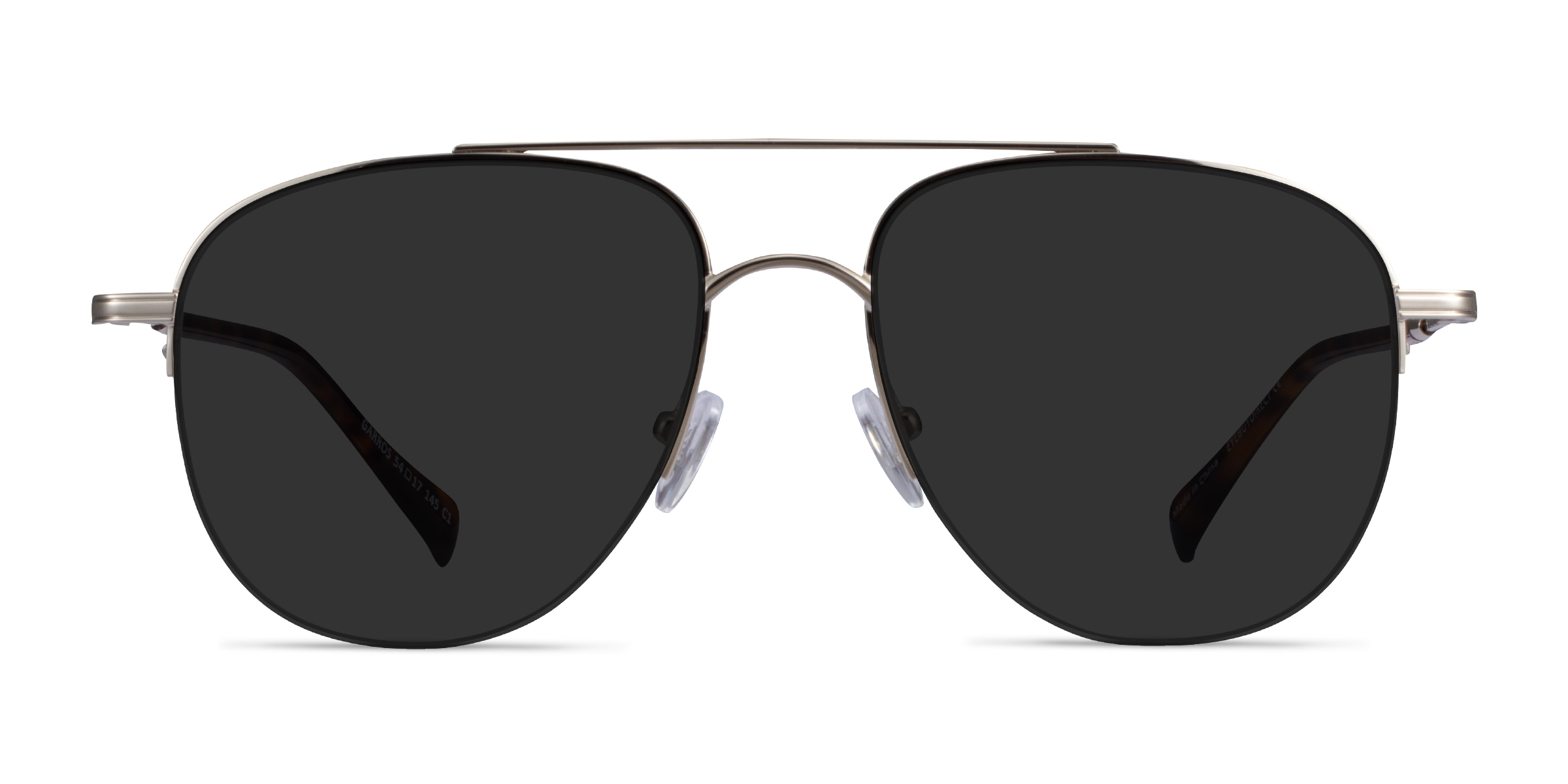 Garros - Aviator Silver Tortoise Frame Sunglasses For Men | Eyebuydirect