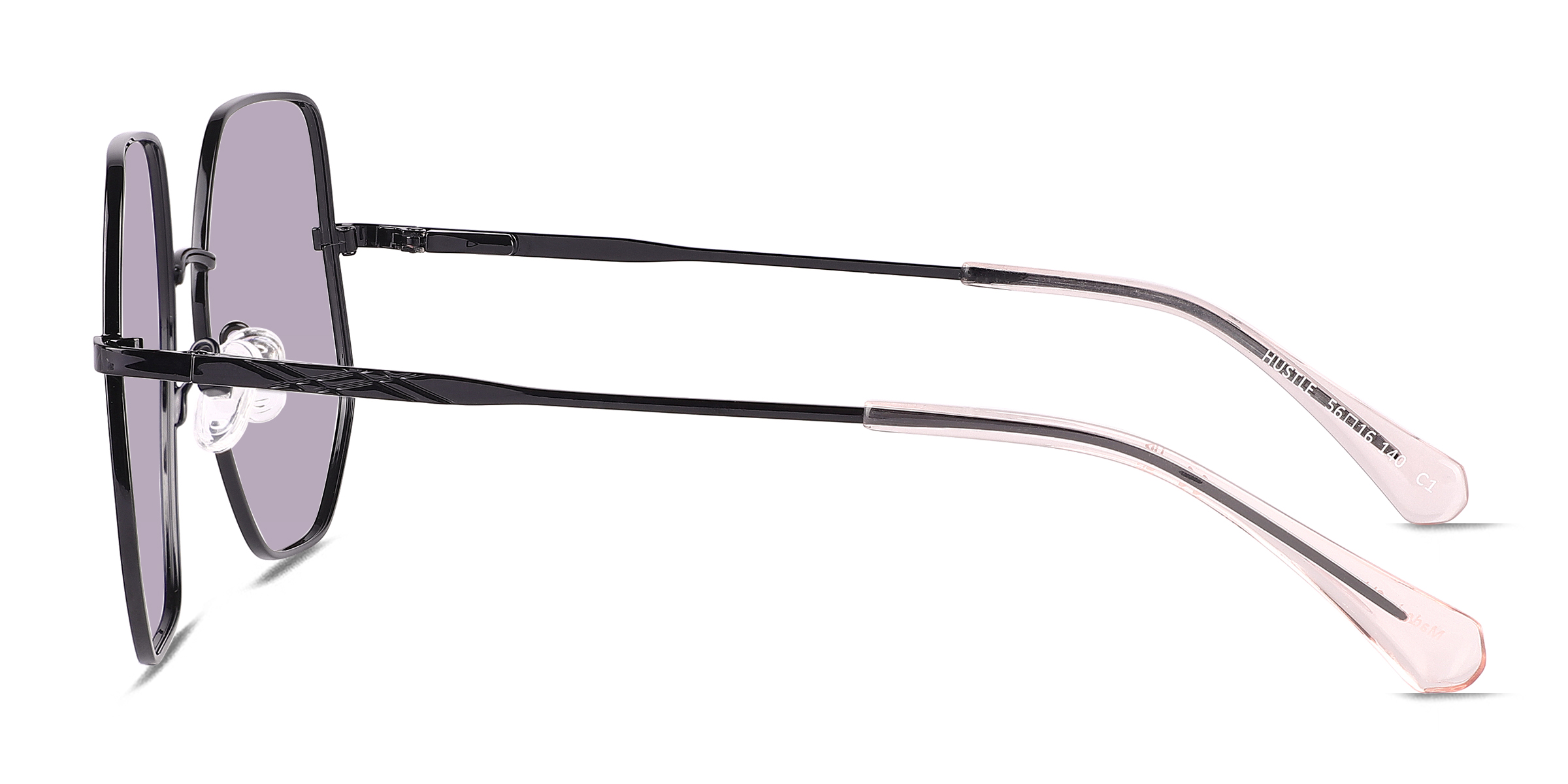 Hustle - Square Black Frame Prescription Sunglasses | Eyebuydirect