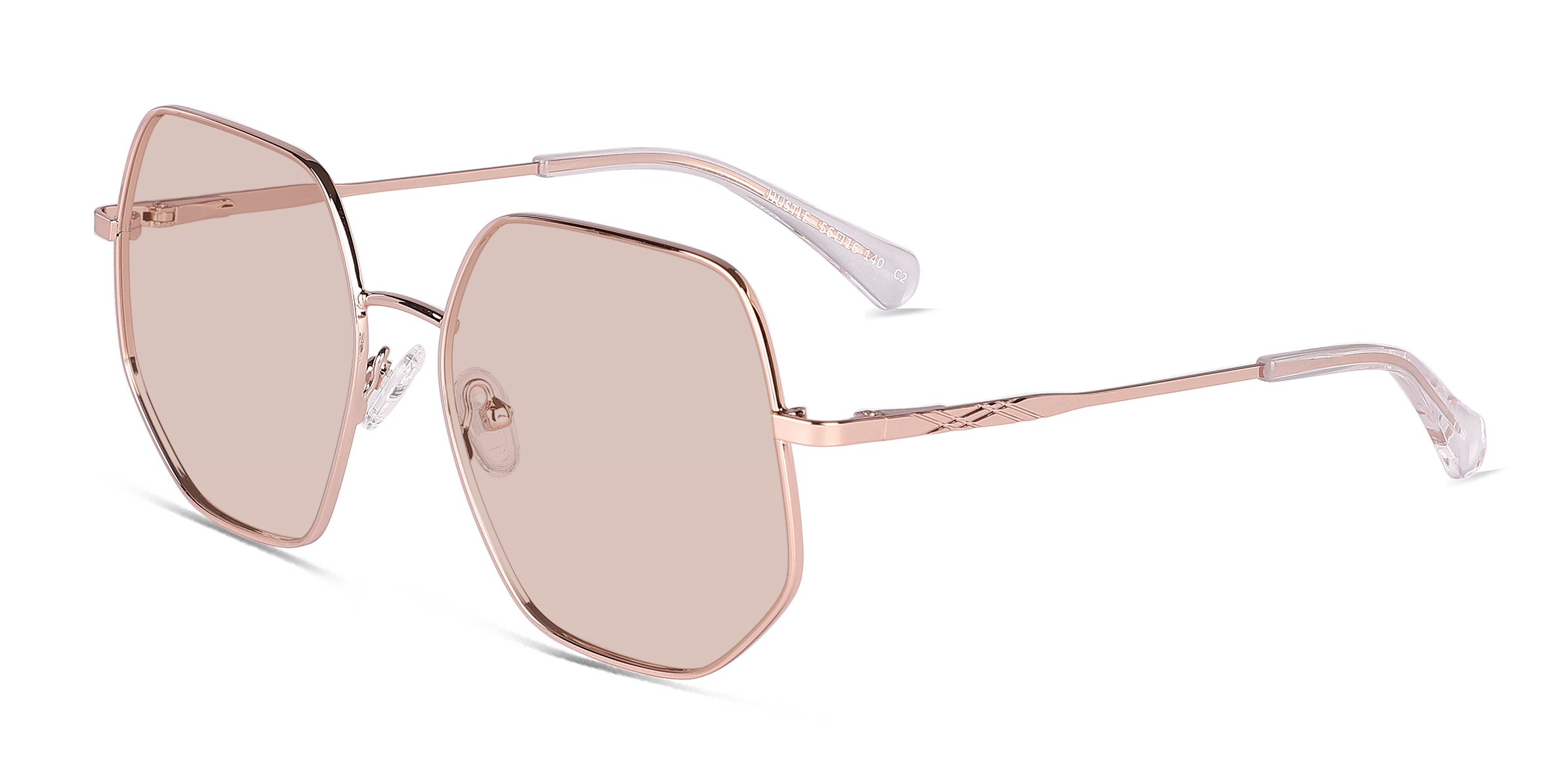 Hustle - Square Rose Gold Frame Prescription Sunglasses | Eyebuydirect