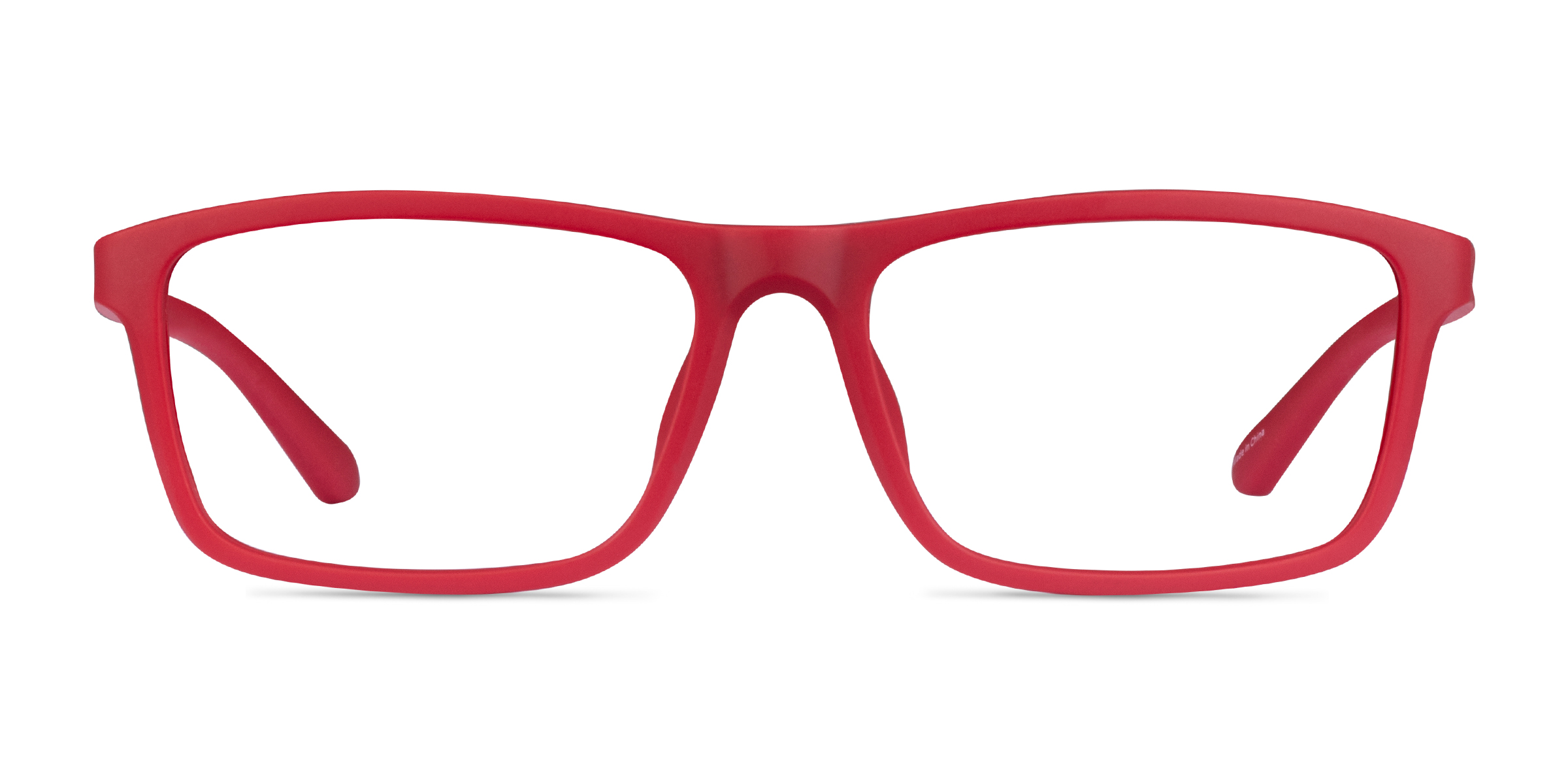 Team Rectangle Matte Red Full Rim Eyeglasses | Eyebuydirect