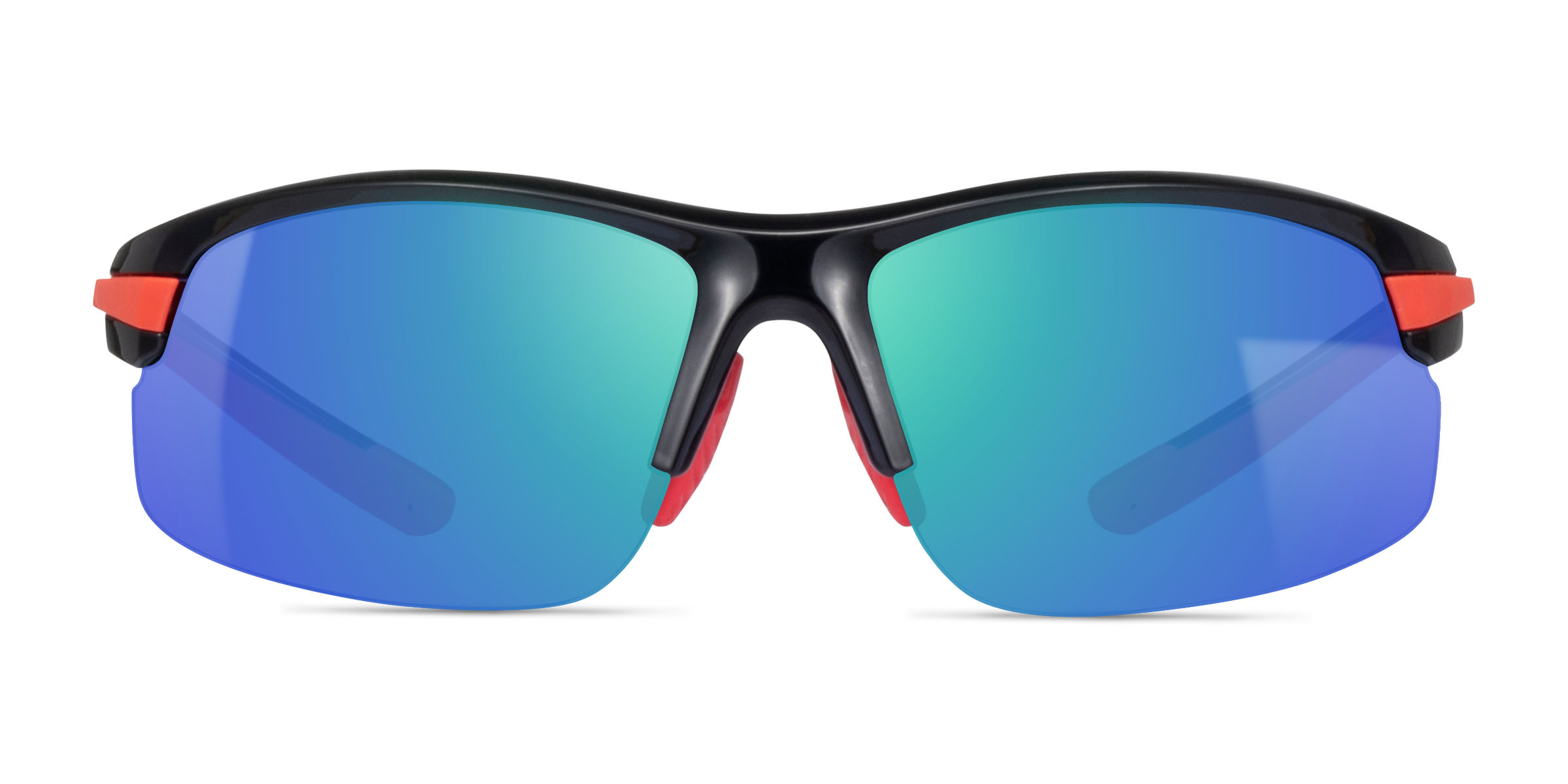 Match - Rectangle Black Red Frame Sunglasses For Men | Eyebuydirect