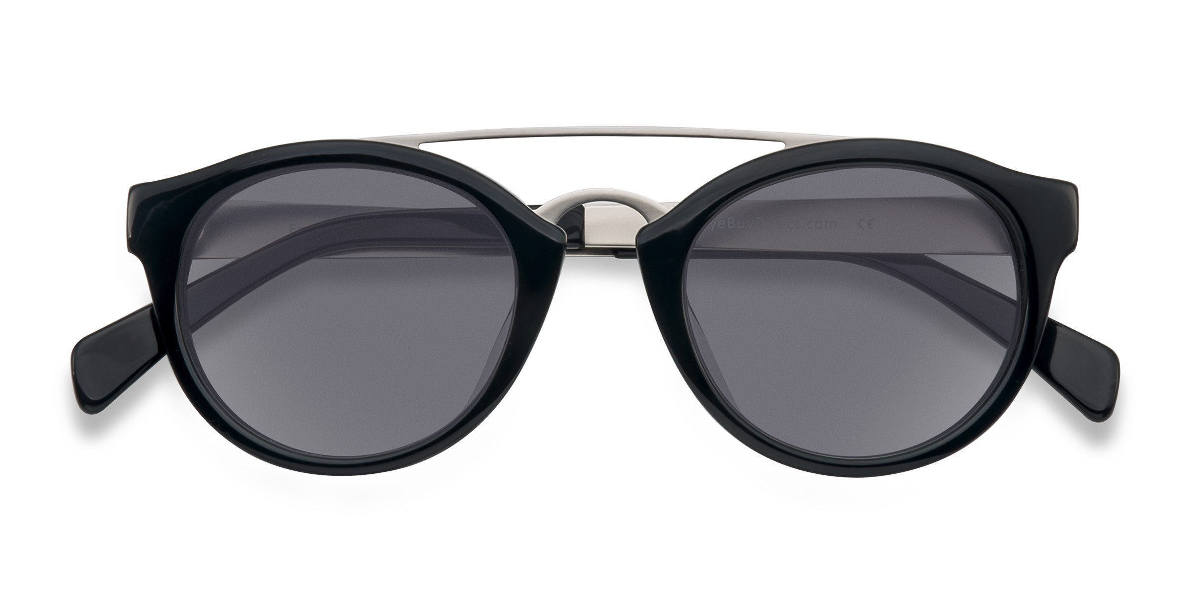 Enzo - Round Black Frame Prescription Sunglasses | Eyebuydirect