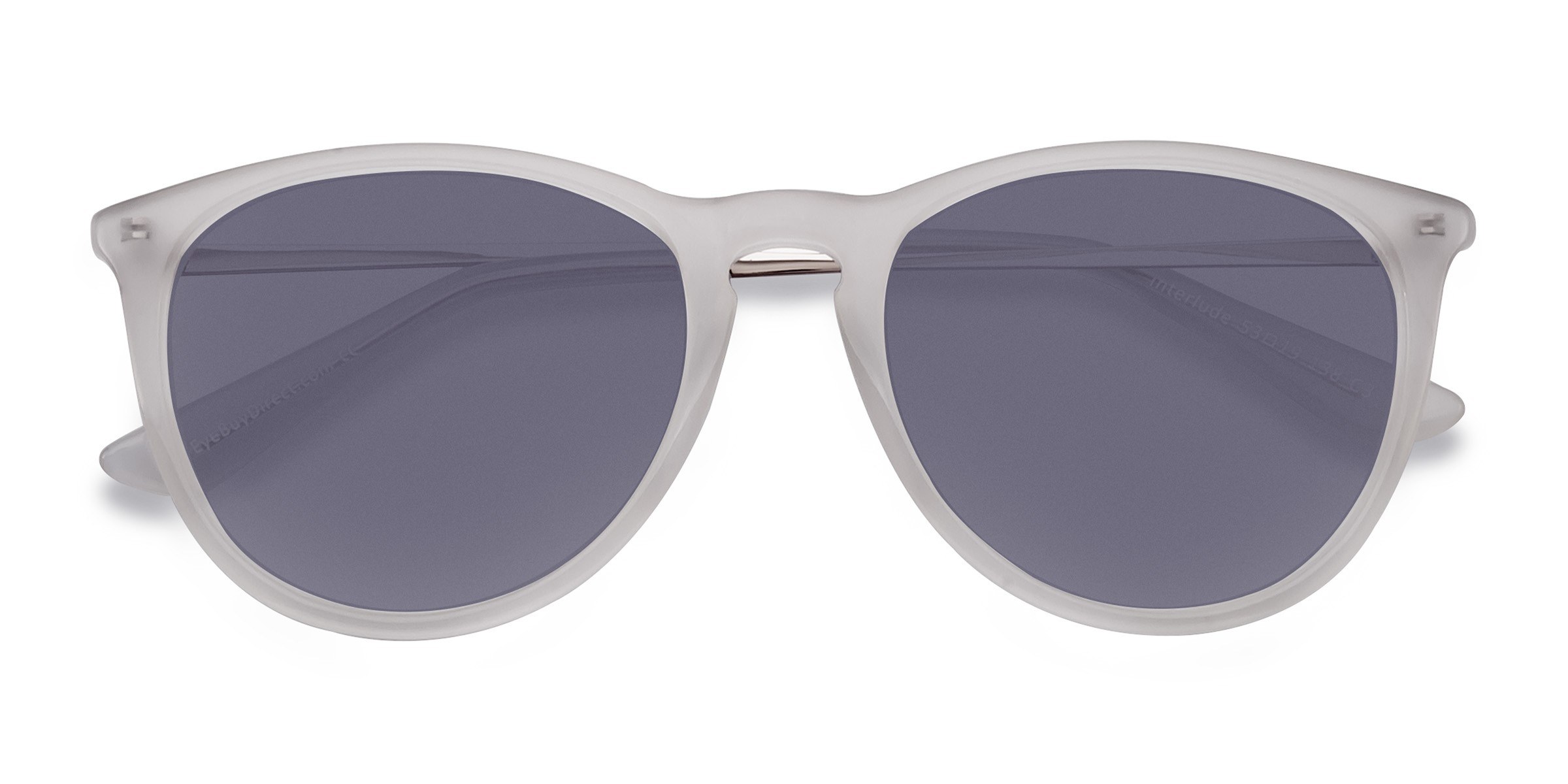 Interlude - Round Clear & White Frame Sunglasses For Women | Eyebuydirect