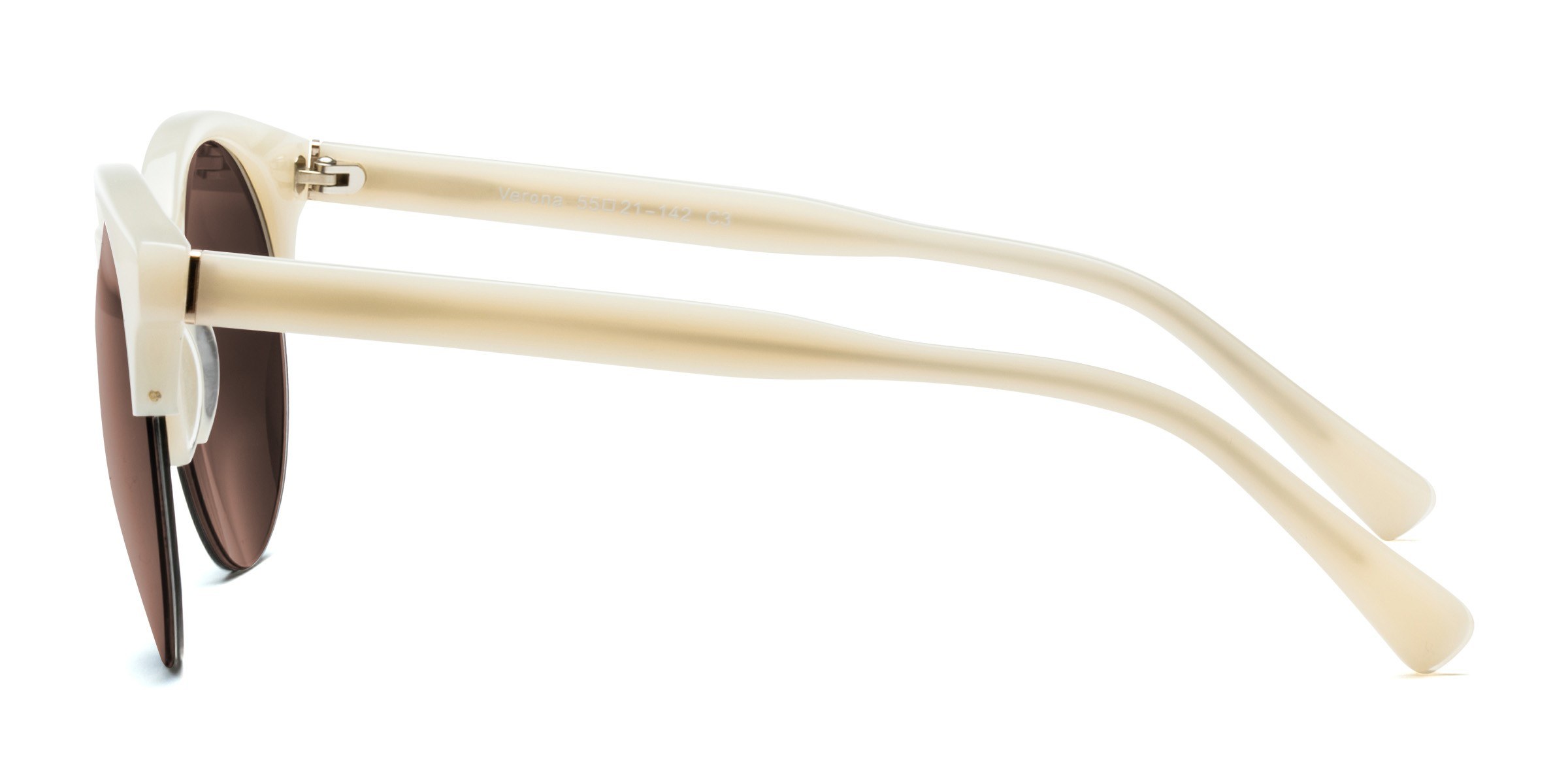 Verona - Round Ivory Frame Sunglasses For Women | Eyebuydirect