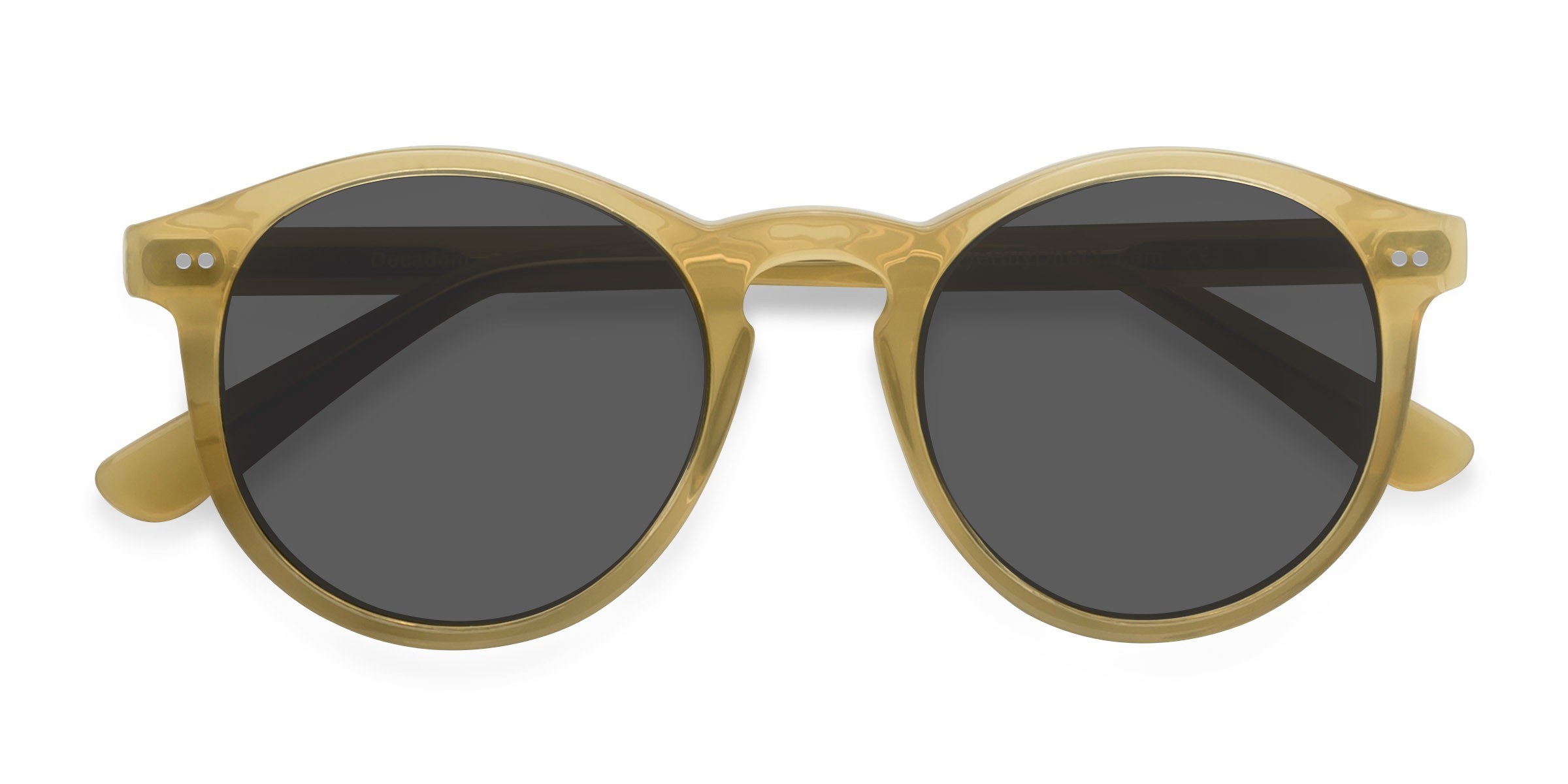 Decadent - Round Yellow Frame Sunglasses For Women | Eyebuydirect