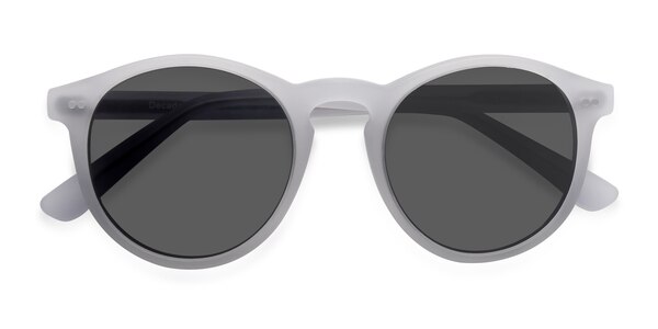 Decadent - Round Matte White Frame Sunglasses For Women | Eyebuydirect