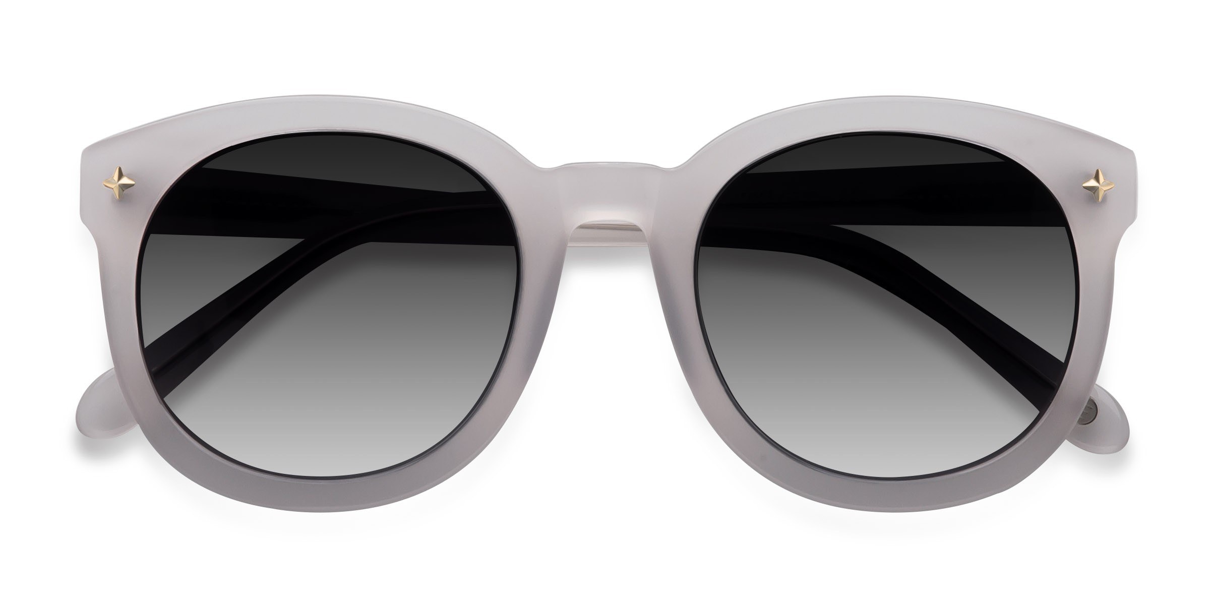 Paige - Round White Frame Sunglasses For Women | Eyebuydirect Canada