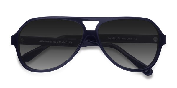 Americana - Navy Aviator Shades with Modern Style | Eyebuydirect