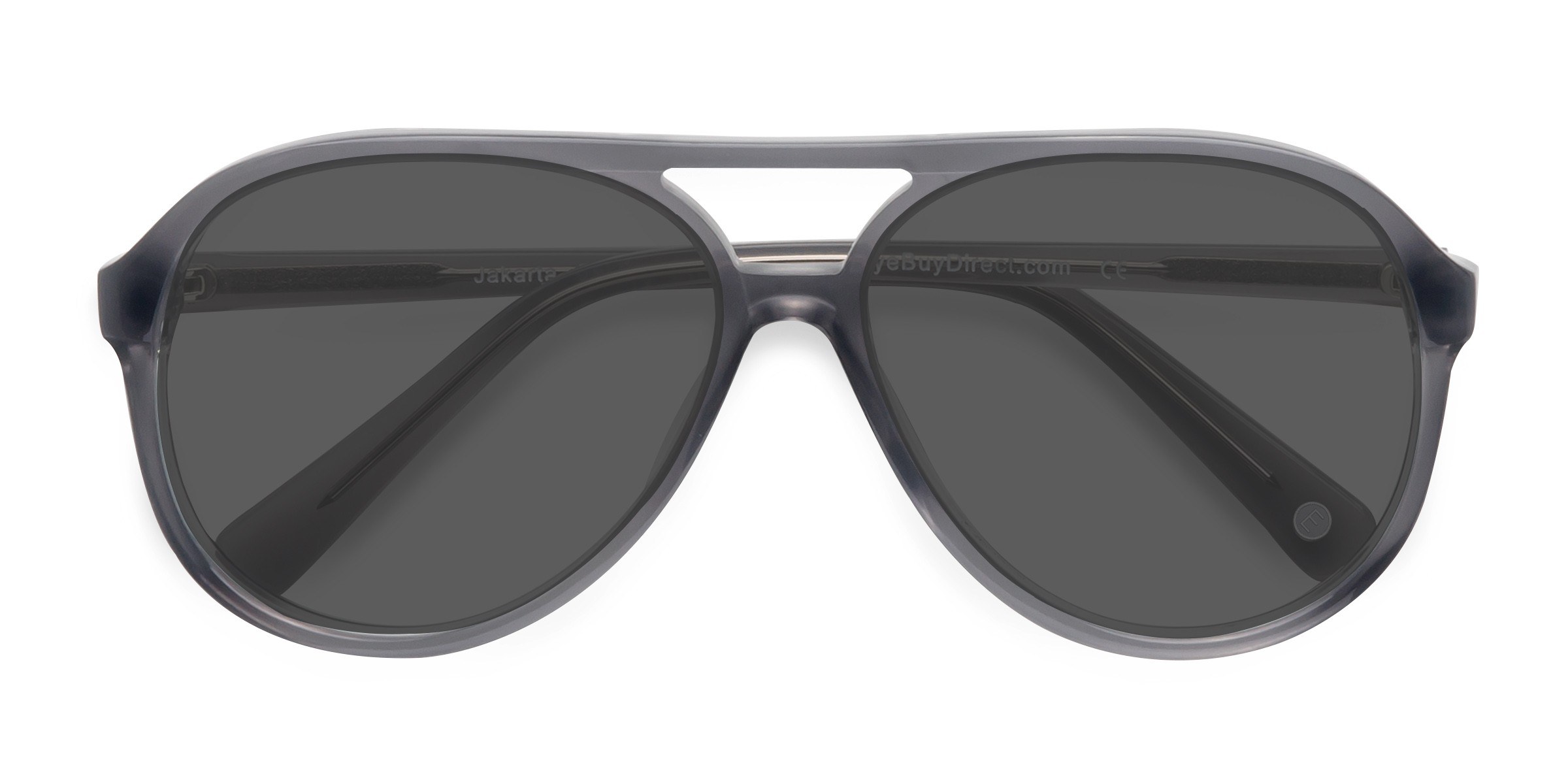 Jakarta - Aviator Gray Frame Prescription Sunglasses | Eyebuydirect Canada