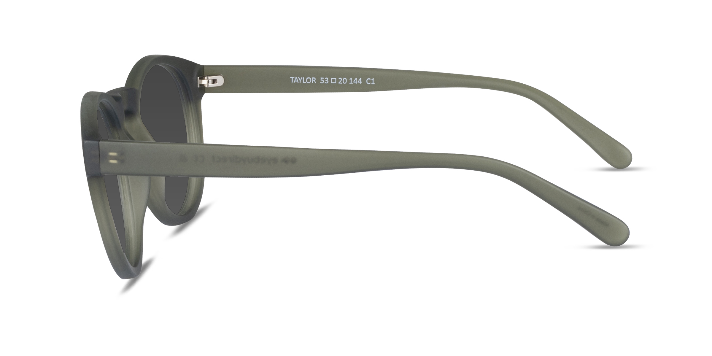 Taylor - Round Matte Green Frame Sunglasses For Women | Eyebuydirect