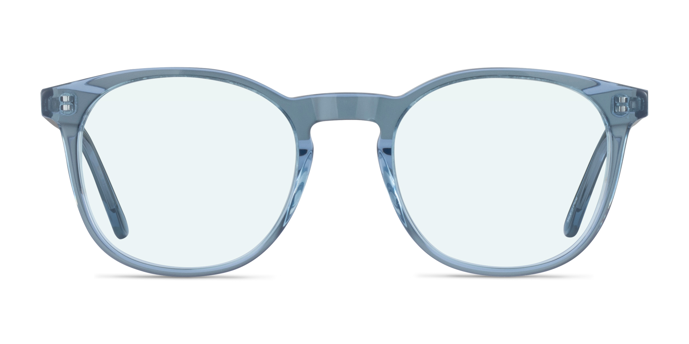 Safari - Round Clear Blue Frame Prescription Sunglasses | Eyebuydirect ...
