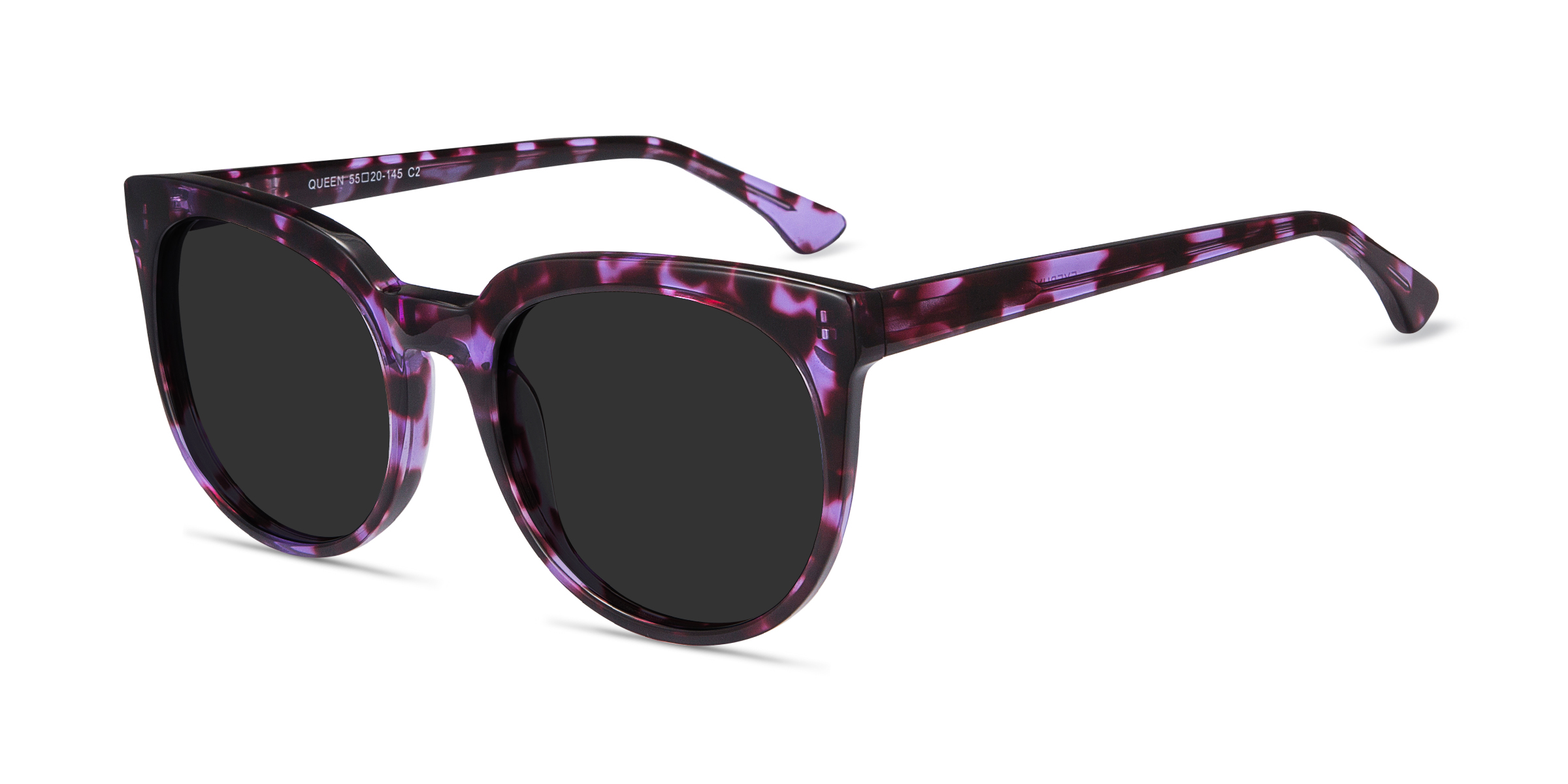 Queen - Round Purple Tortoise Frame Sunglasses For Women | Eyebuydirect