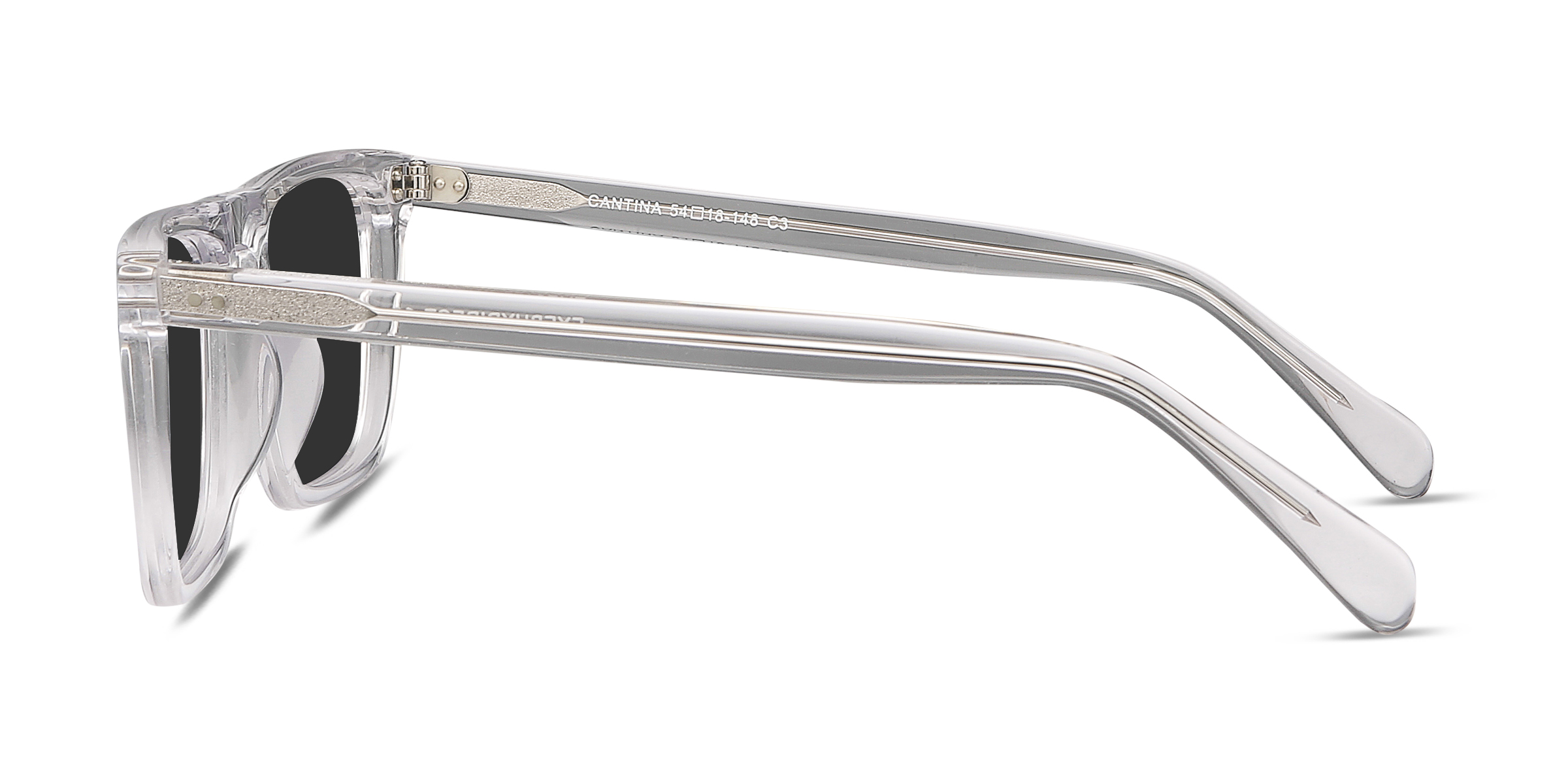 Cantina - Rectangle Clear Frame Sunglasses For Men | Eyebuydirect